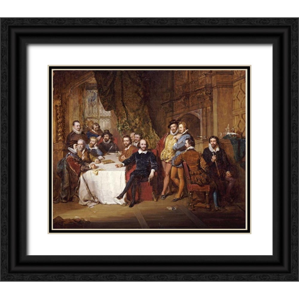 Faed, John 31x26 Black Ornate Wood Framed with Double Matting Museum ...