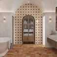 Faenza 8x8 White Terracotta Porcelain Square Motif Wall and Floor Tile ...