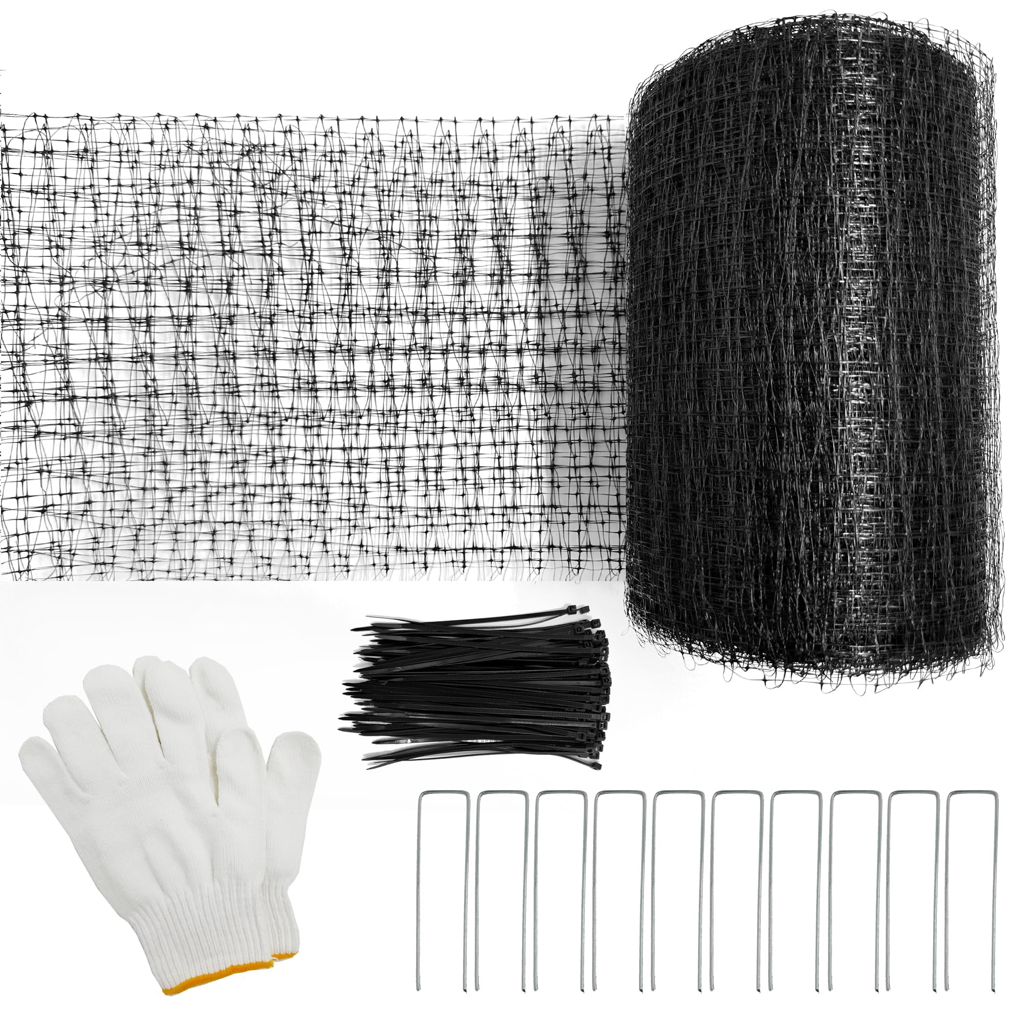 Fafaland Bird Netting 7X100 Feet for Garden Protection, Temporary Reusable Fence Barrier Anti ...