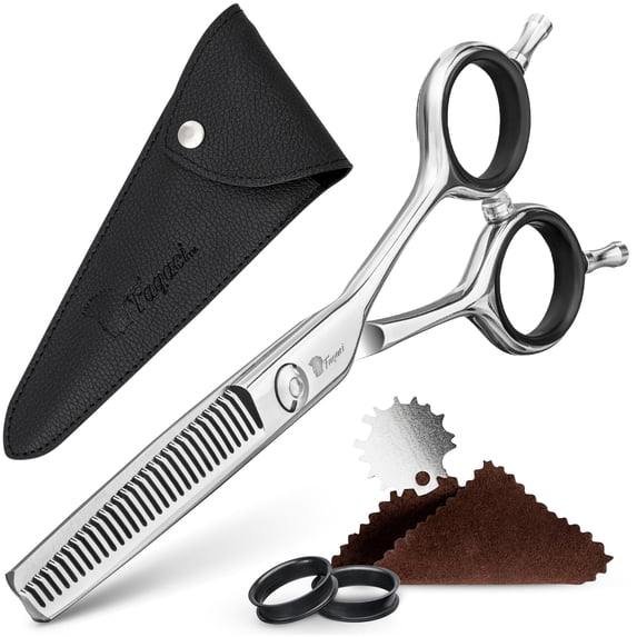 Fagaci Hair Thinning Scissors 5.5" with 440C Steel, Extreme Sharpness ...