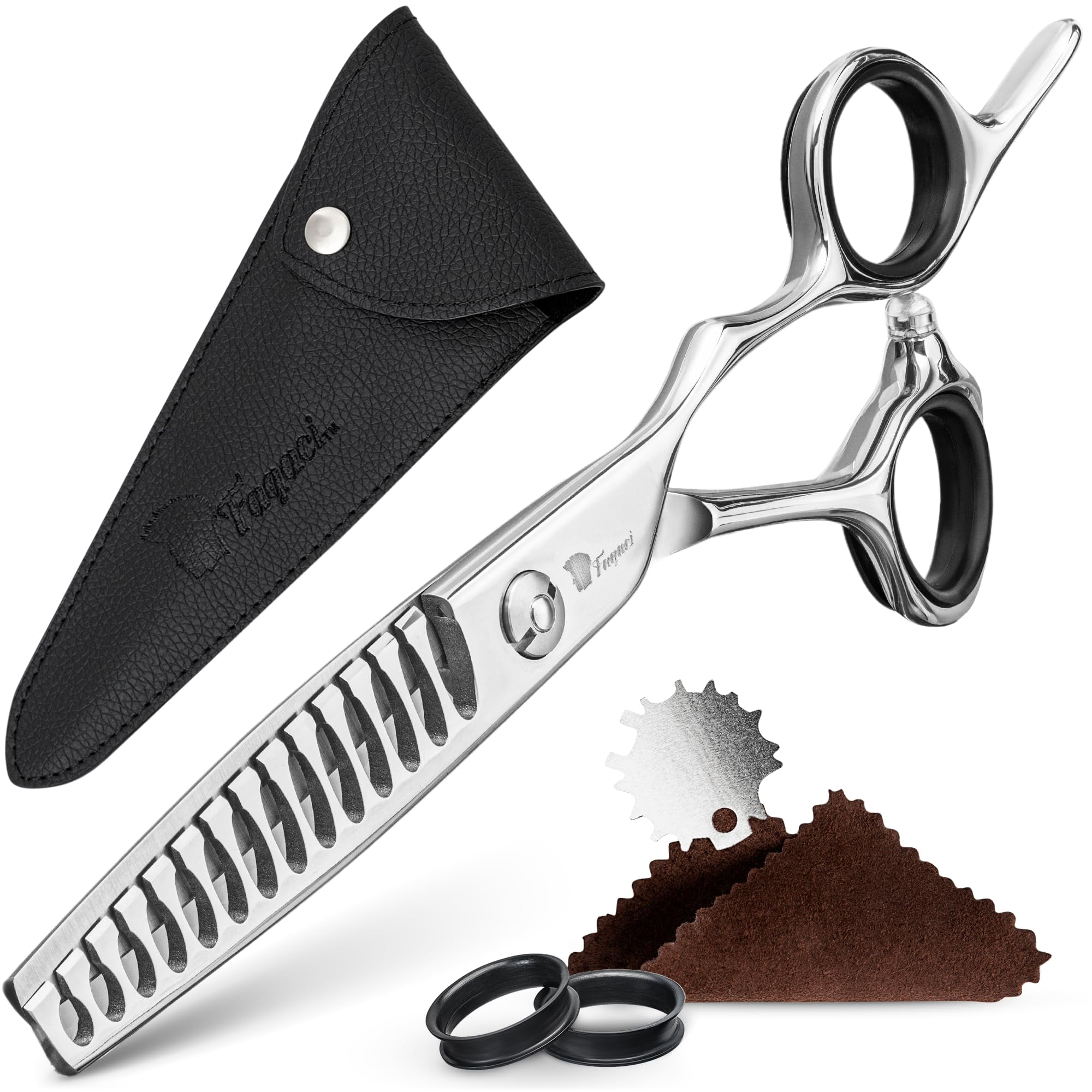 Fagaci Hair Thinning Scissors 6" with 440C Steel, Ultra Sharp ...