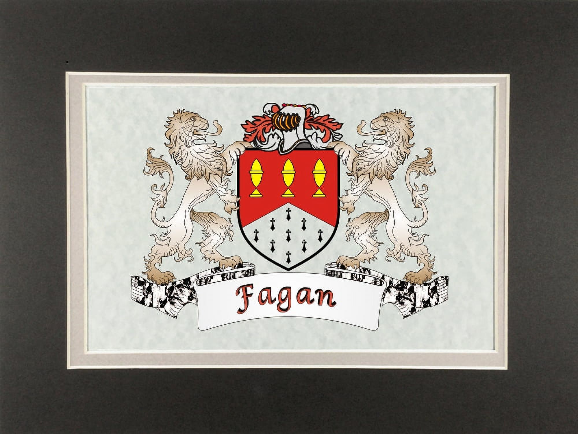 Fagan Irish Coat of Arms Print - Frameable 9" x 12" - Walmart.com