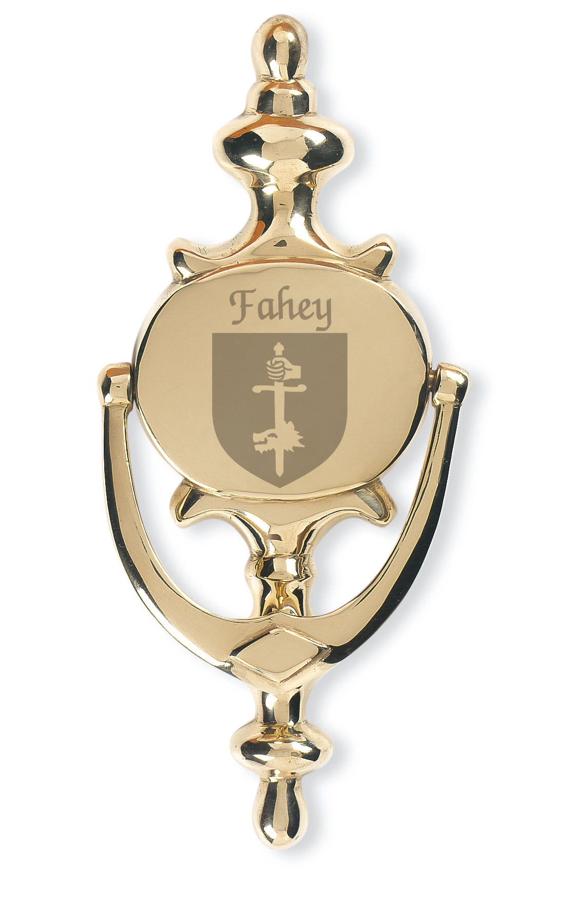 Fahey Irish Coat of Arms Brass Door Knocker - Walmart.com