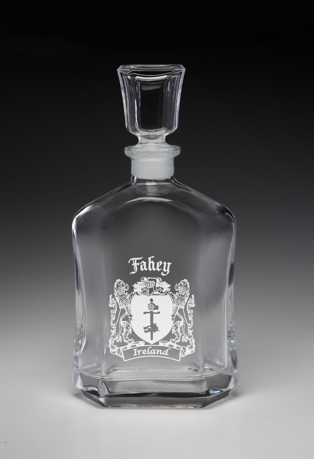 Fahey Irish Coat of Arms Whiskey Decanter (Sand Etched) - Walmart.com