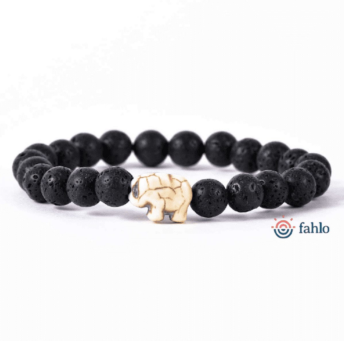 Fahlo Expedition Elephant Tracking Bracelet - Lava Stone - Walmart.com