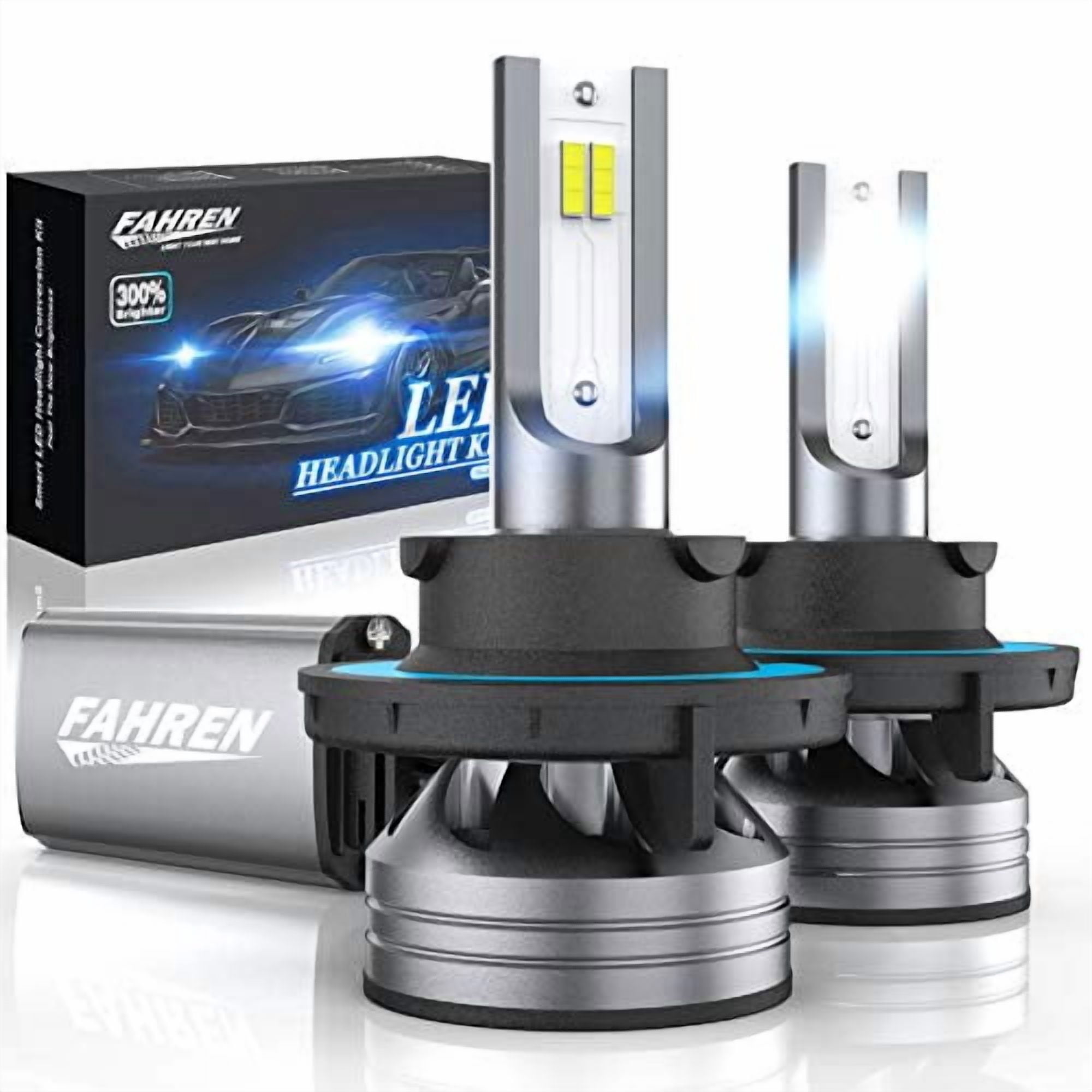 Fahren 9008/H13 LED Headlight Bulbs, 60W 12000 Lumens Super Bright LED ...