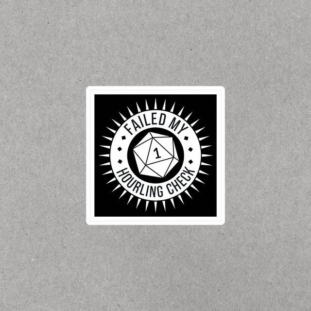 Failed My Ing Check D20 Geeky Gaming Sticker Decalphone Decal Water ...