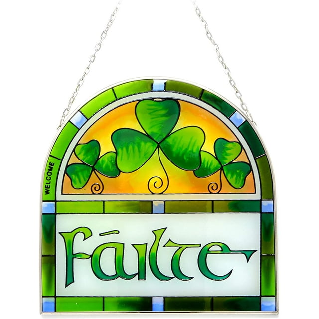 Failte Arch Stained Glass Window Hang Irish Suncatcher - Walmart.com