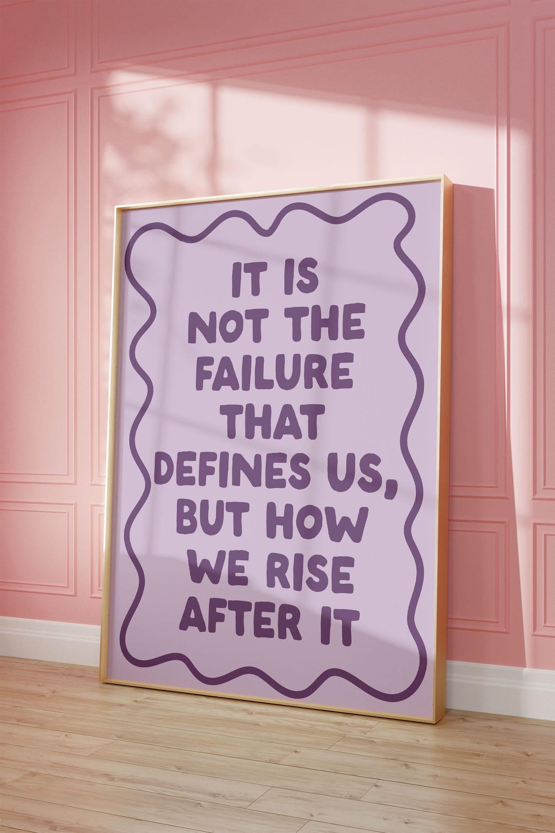 It'S Not The Failure That Defines Us Art Poster, Purple Monochrome Wall ...