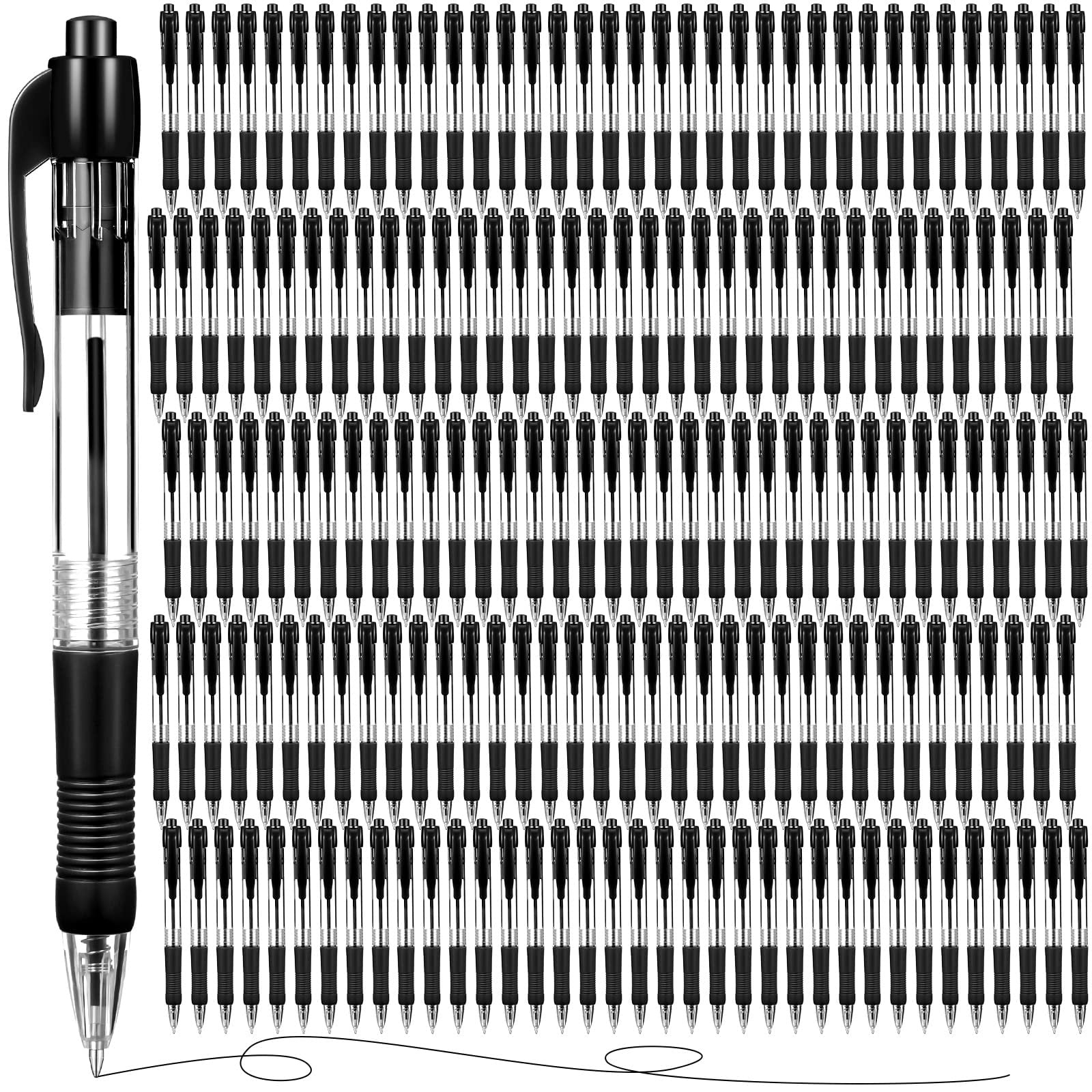 Fainne 200 Pack Retractable Ballpoint Pen 1.0 mm Medium Point Click Pen ...
