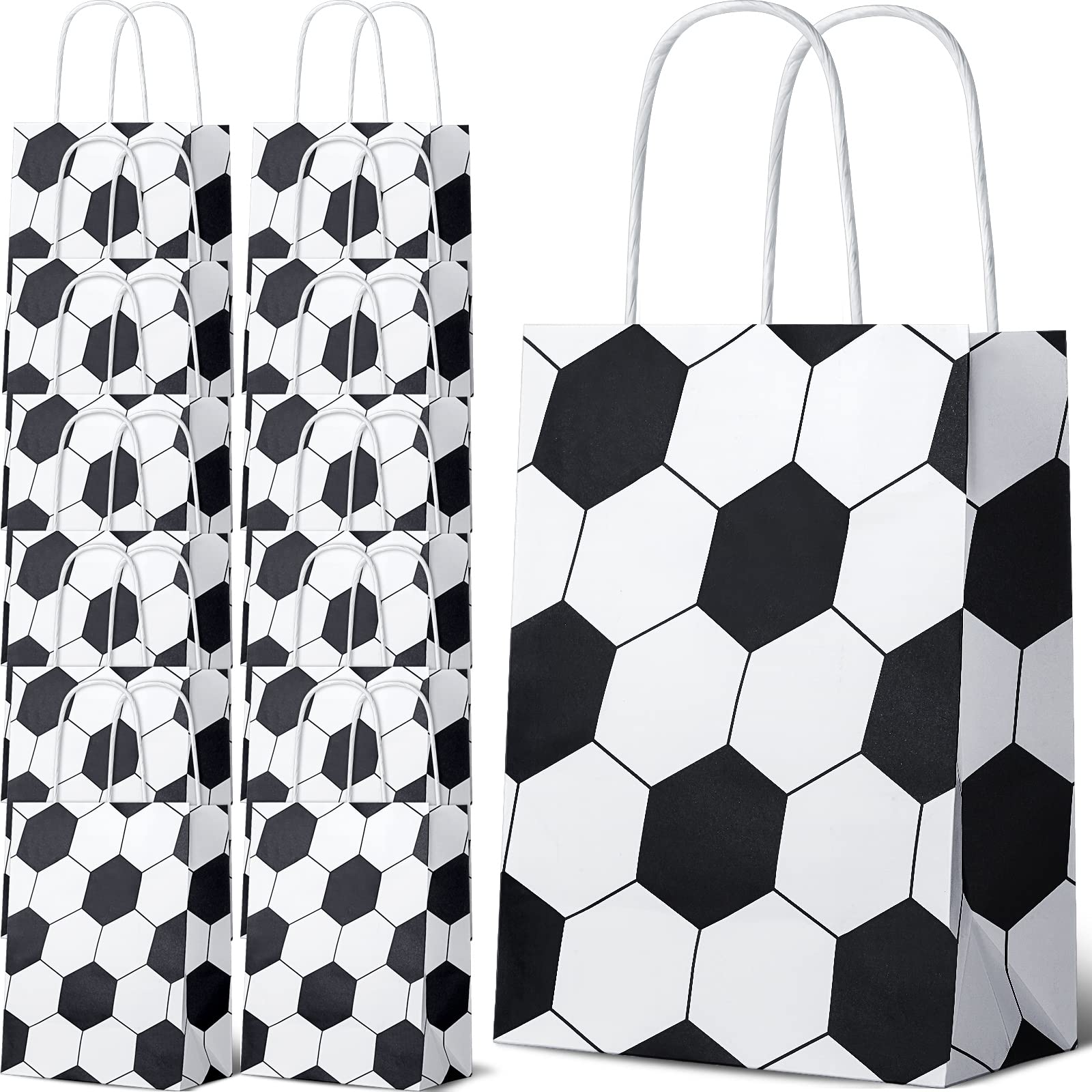 Fainne 30 PcsITSC Soccer Party Favor Bags Soccer Goodie Paper Bags with ...