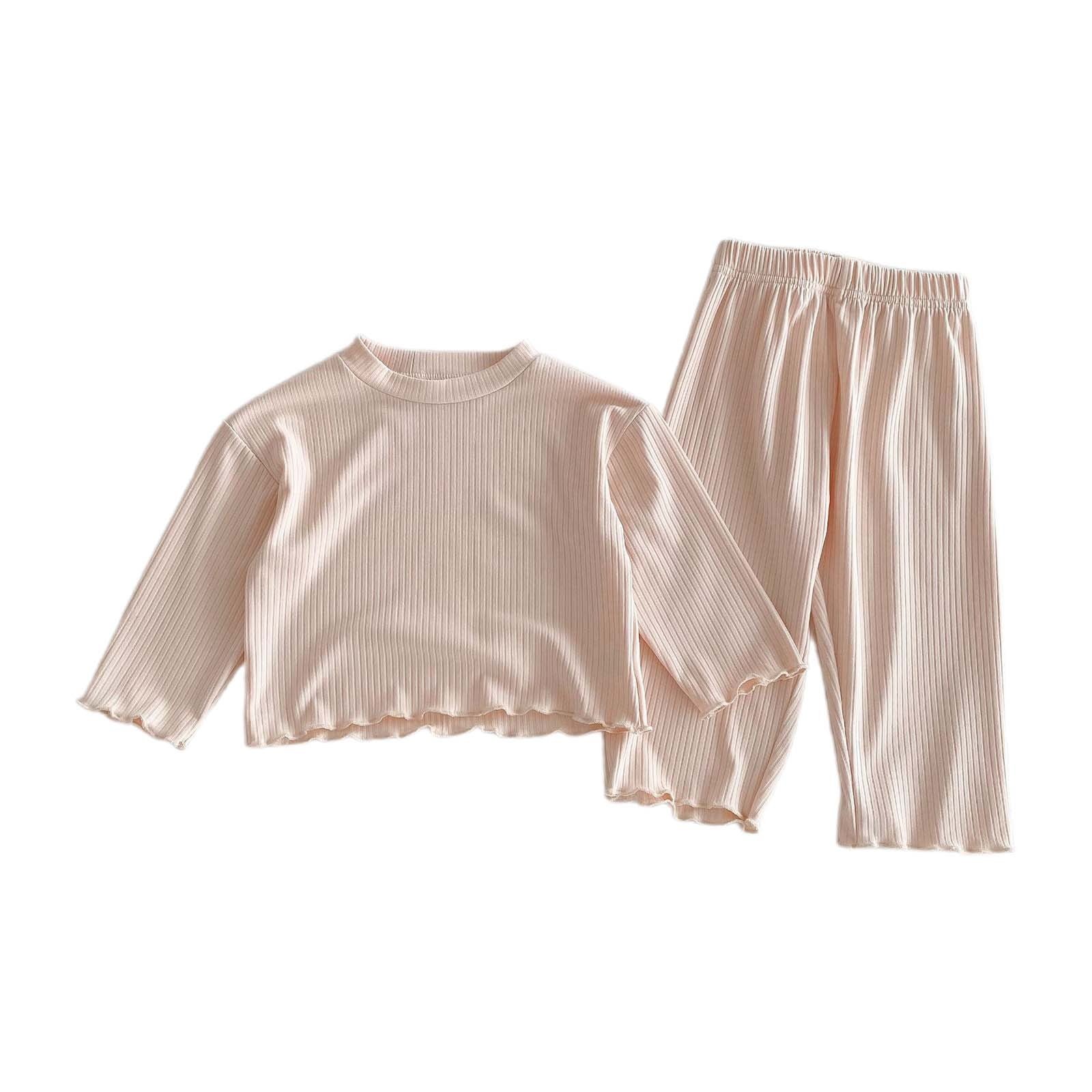 Fainosmny Spring New Girls' Cozy Solid Color Versatile Two Piece Set ...