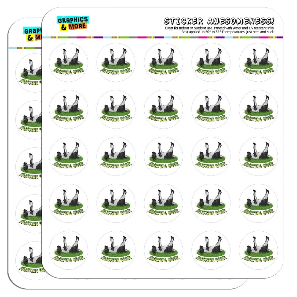 Fainting Goat Myotonic 1" Scrapbooking Crafting Stickers - Walmart.com