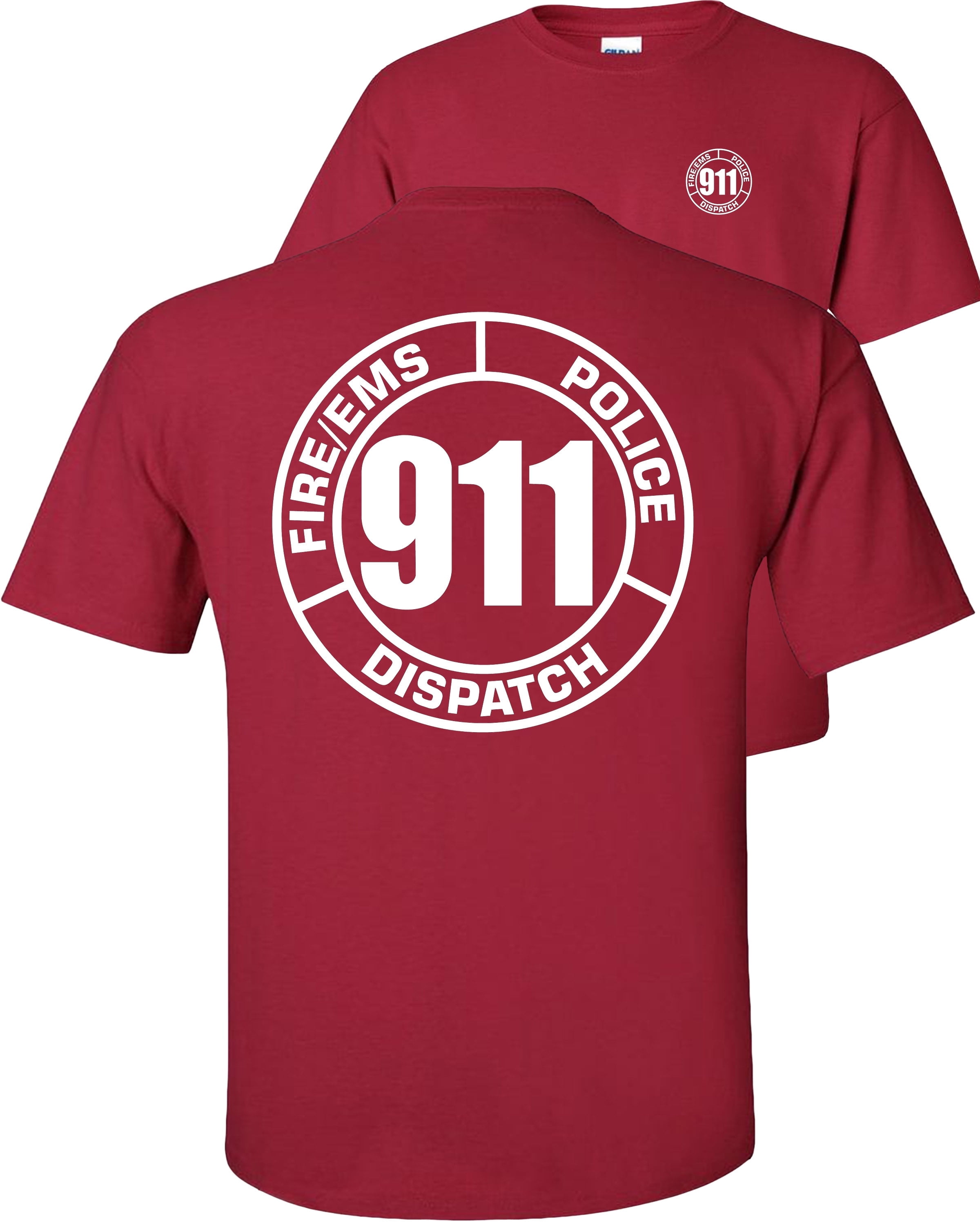 Fair Game 911 Dispatch T-Shirt Operator Fire EMS Police Circle-Cardinal ...