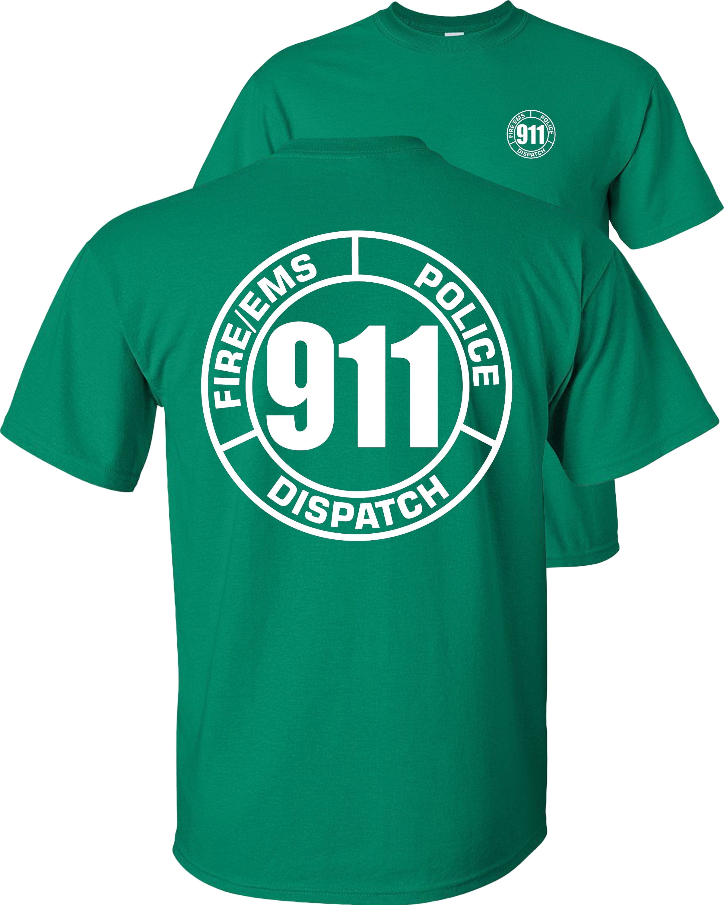 Fair Game 911 Dispatch T-Shirt Operator Fire EMS Police Circle-Kelly ...