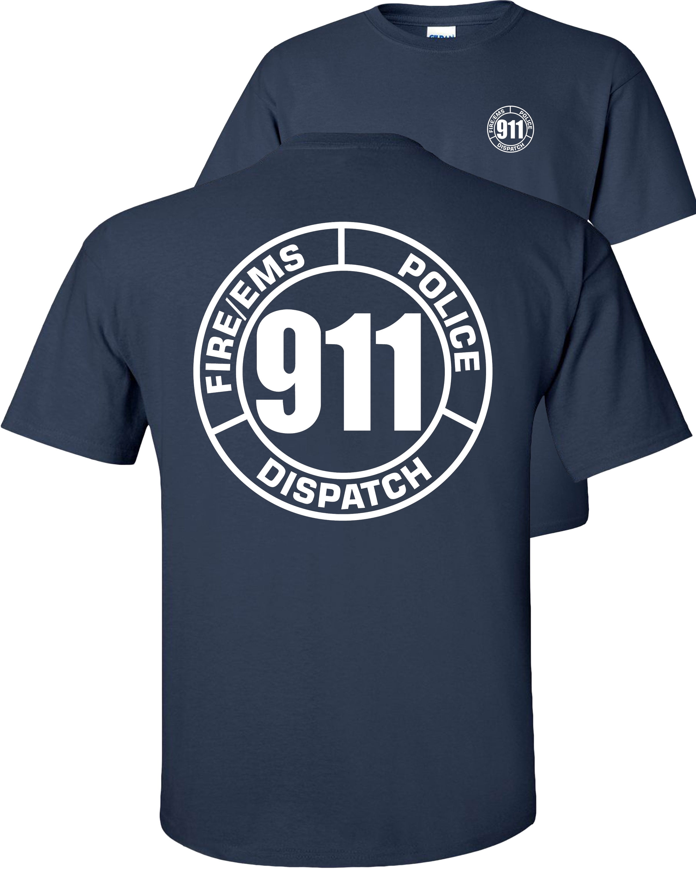 Fair Game 911 Operator T-Shirt Dispatch Fire EMS Police Circle-Navy-3x ...