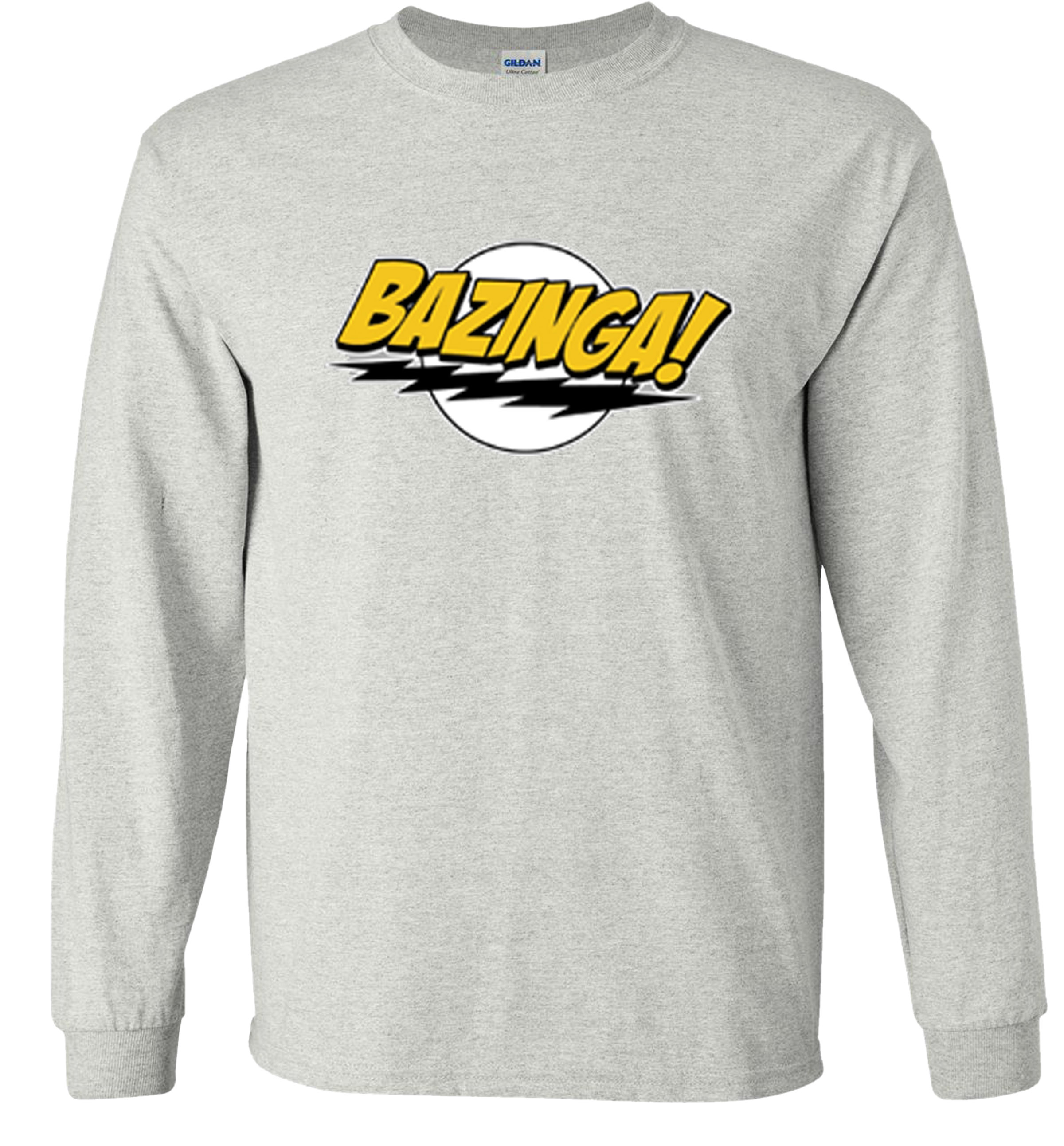 Fair Game Bazinga Long Sleeve Shirt-Ash-Medium - Walmart.com