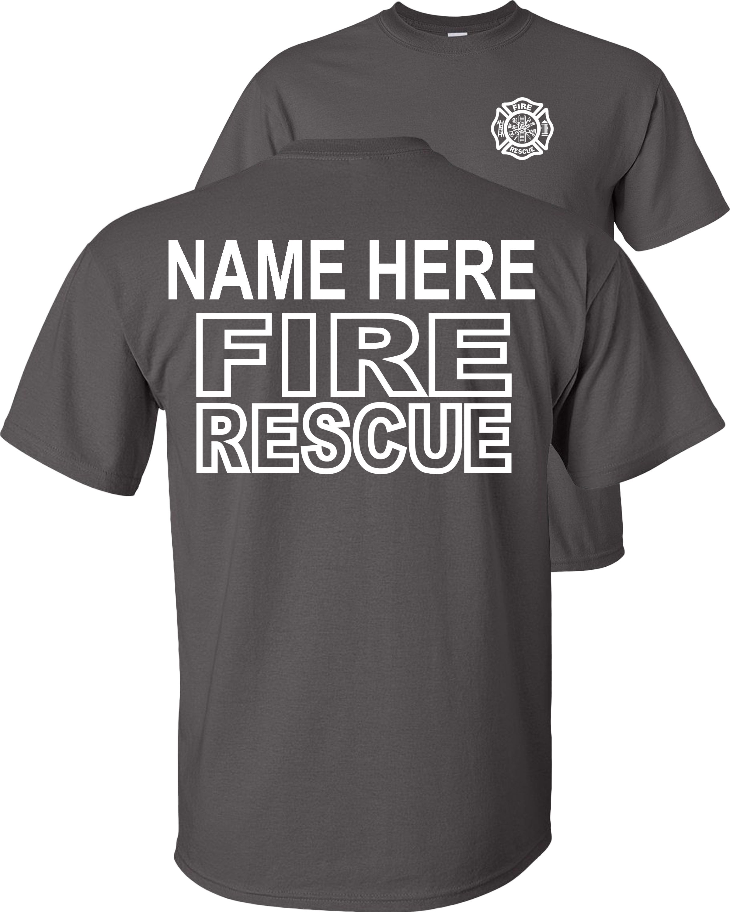 Fair Game Custom Fire Rescue T-Shirt Personalized Firefighter Graphic ...