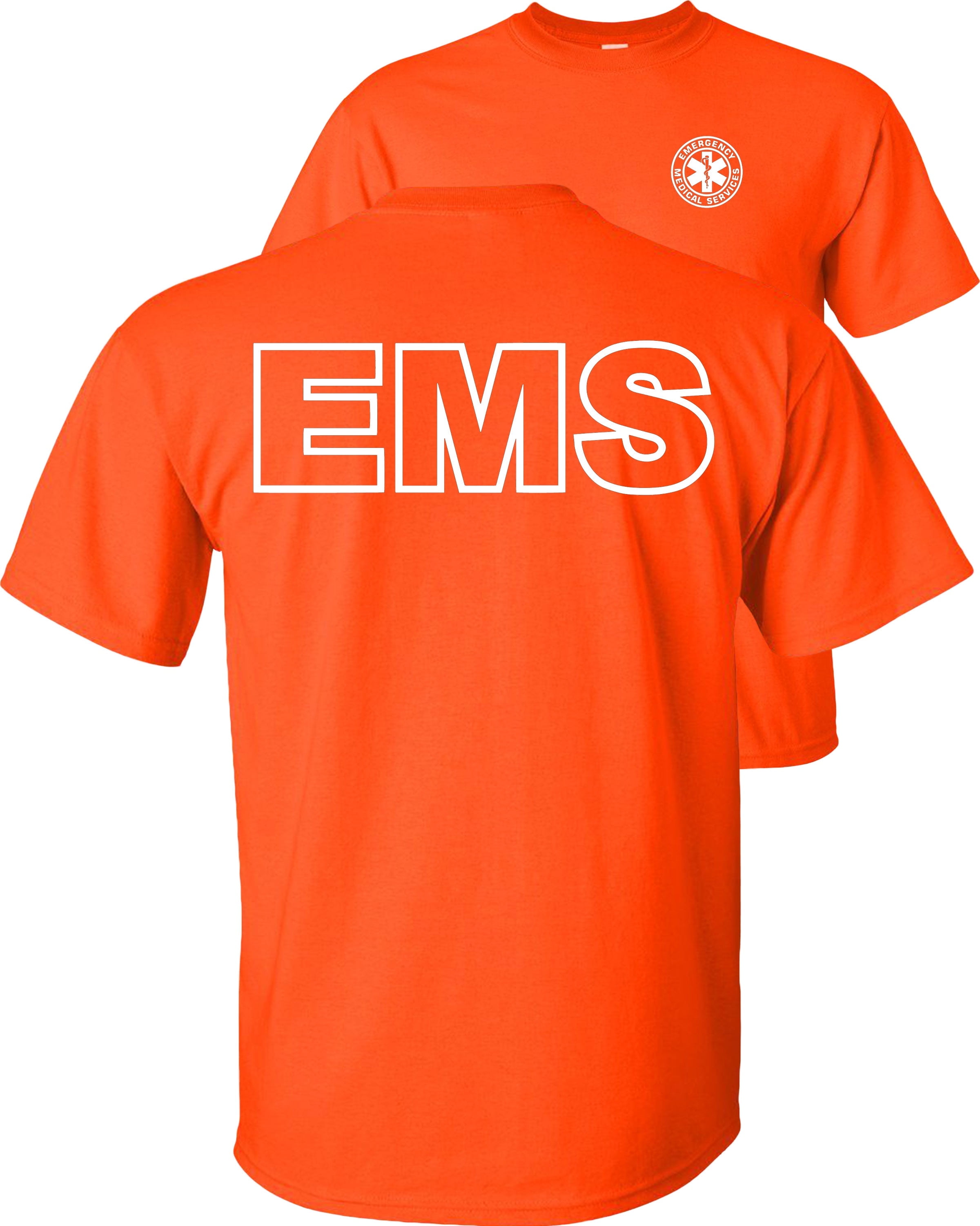 Fair Game EMS T-Shirt, Emergency Medical Services Graphic Tee-Orange-M ...