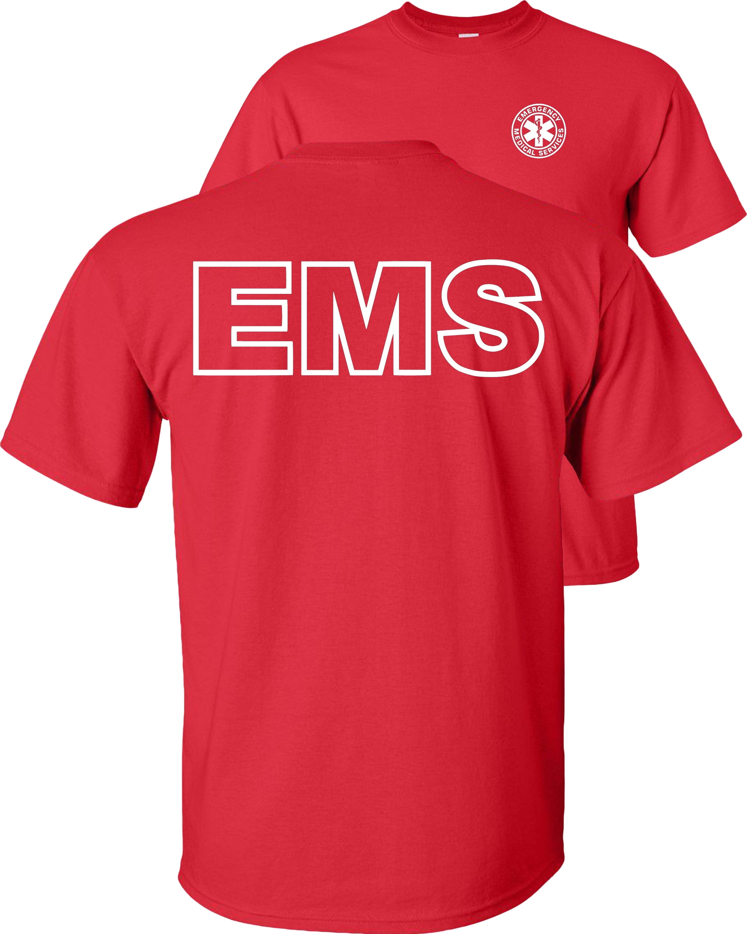 Fair Game EMS T-Shirt Emergency Medical Services-Red-L - Walmart.com