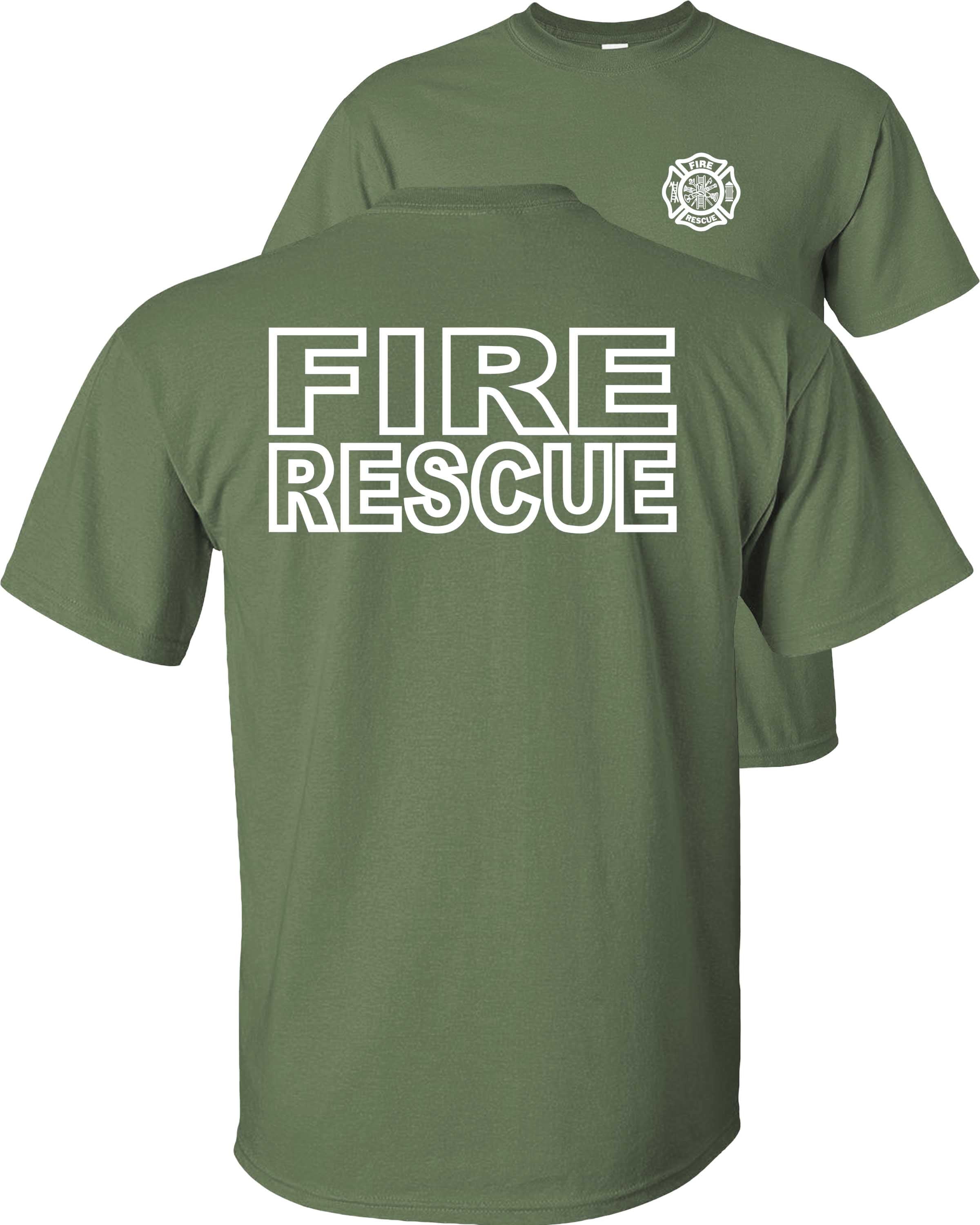 Fair Game Fire Rescue T-Shirt-Military-Green-3x - Walmart.com