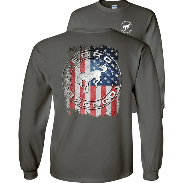 Fair Game Ford Bronco Long Sleeve Shirt ford bronco american flag usa ...