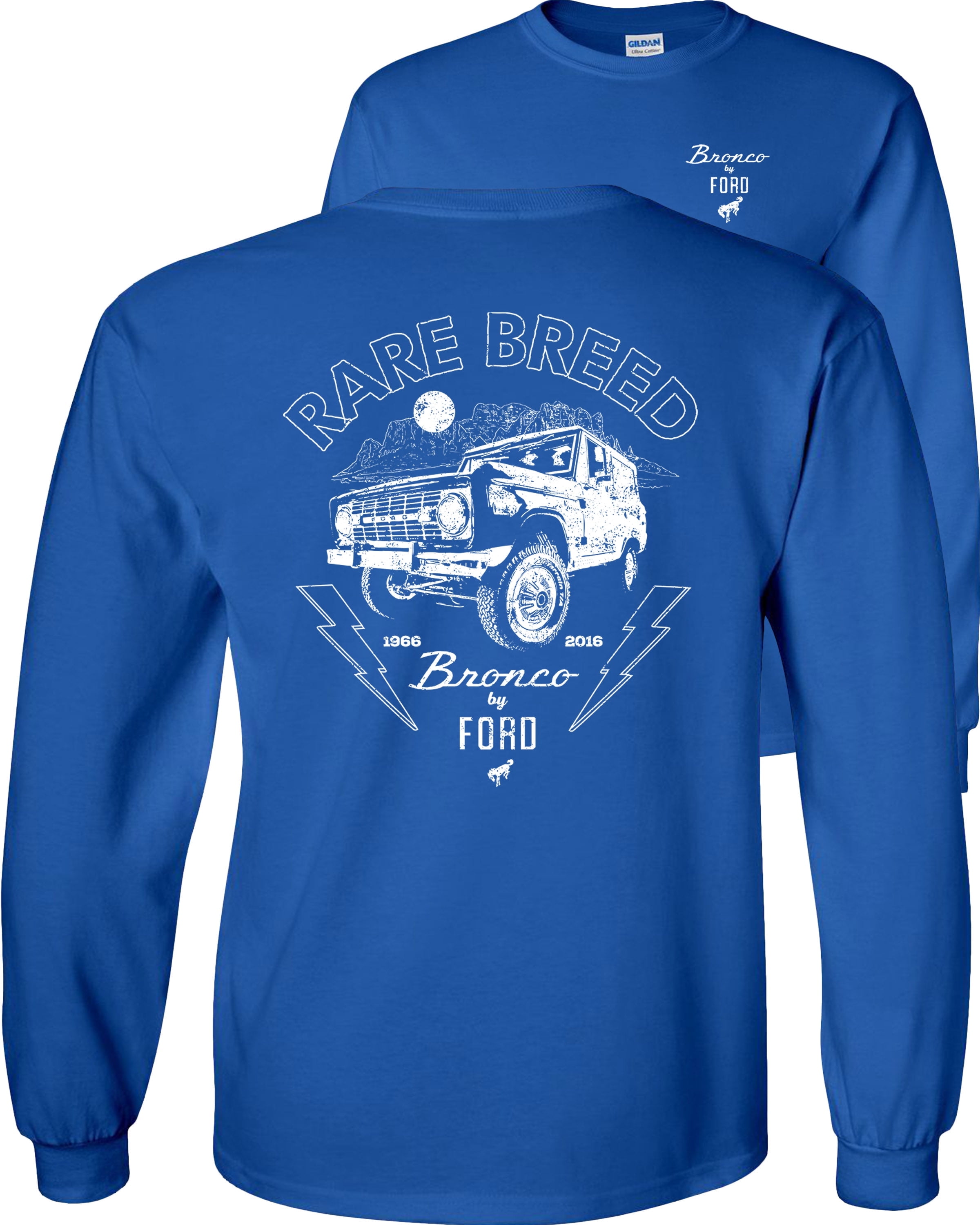 Fair Game Rare Breed 1966-2016 Ford Bronco Long Sleeve Shirt-Royal Blue ...