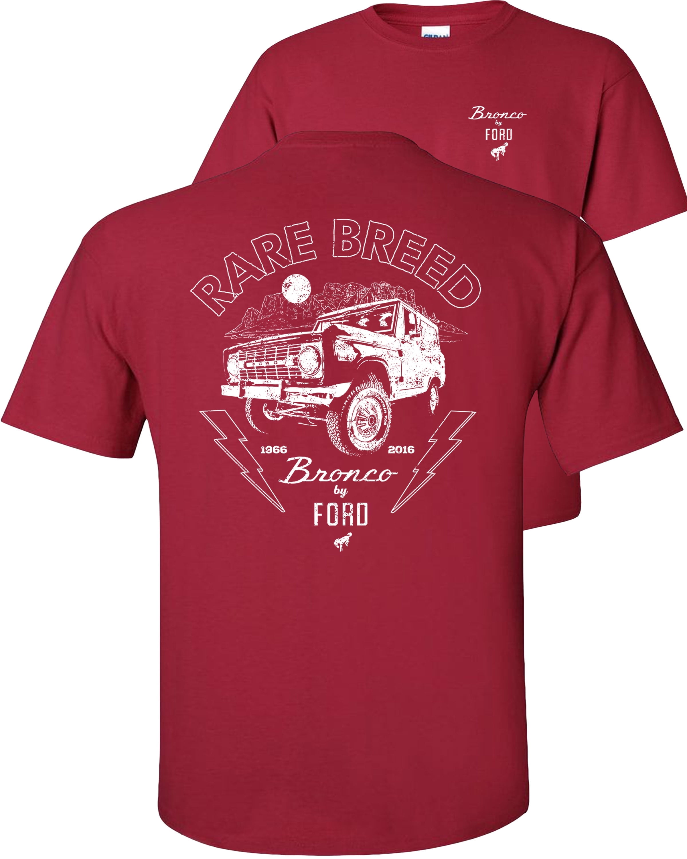 Ford Bronco Rare Breed 1966-2016 Ford Bronco T-Shirt-Cardinal-M ...