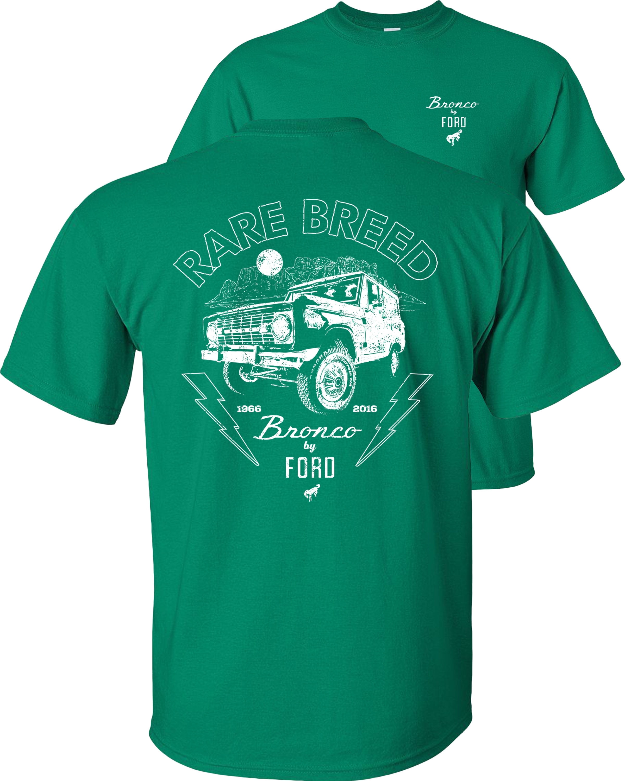 Ford Bronco Rare Breed 1966-2016 Ford Bronco T-Shirt-Kelly-Green-M ...