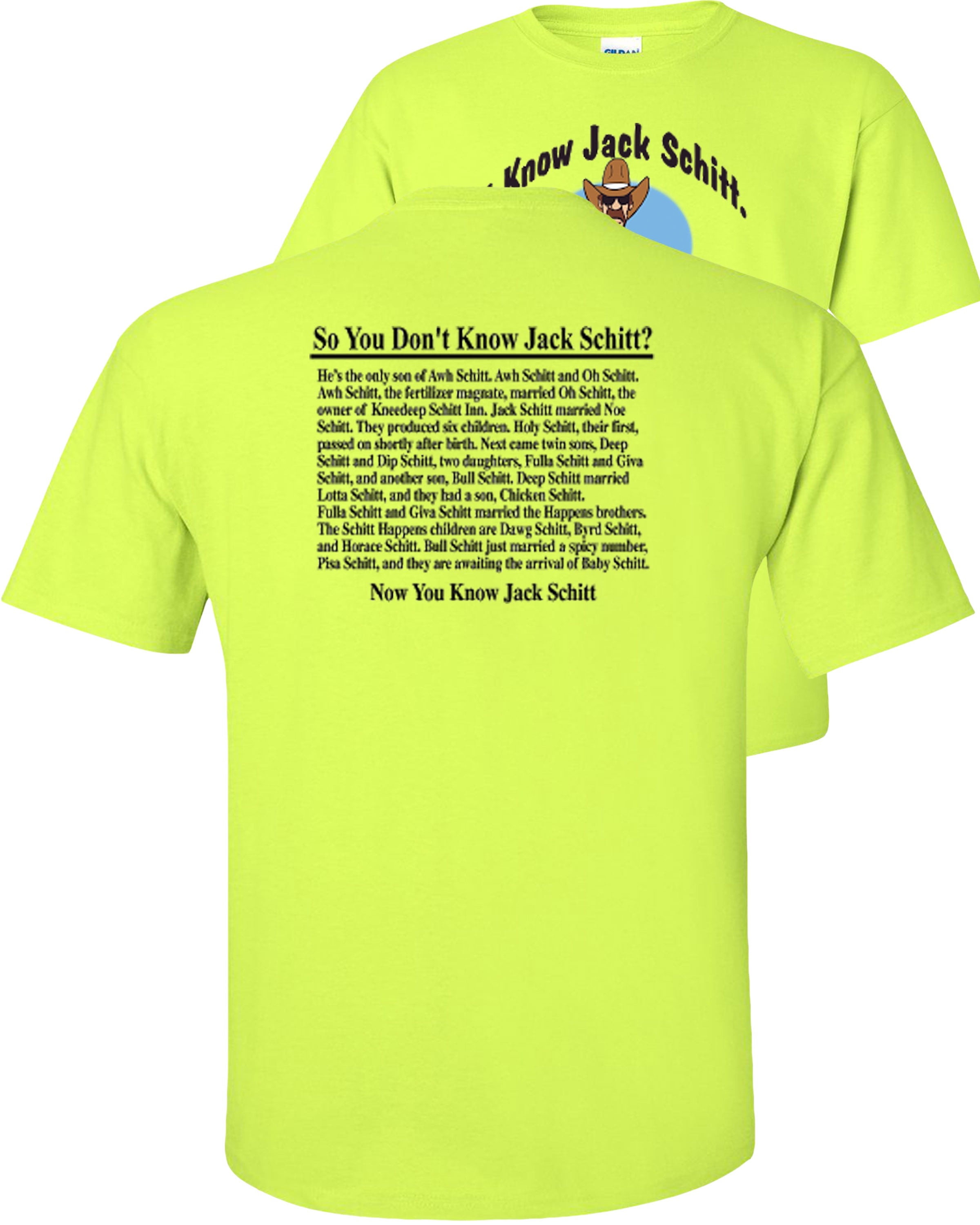 Fair Game I Know Jack Schitt T-Shirt Funny Jack Shit-Safety-2x ...