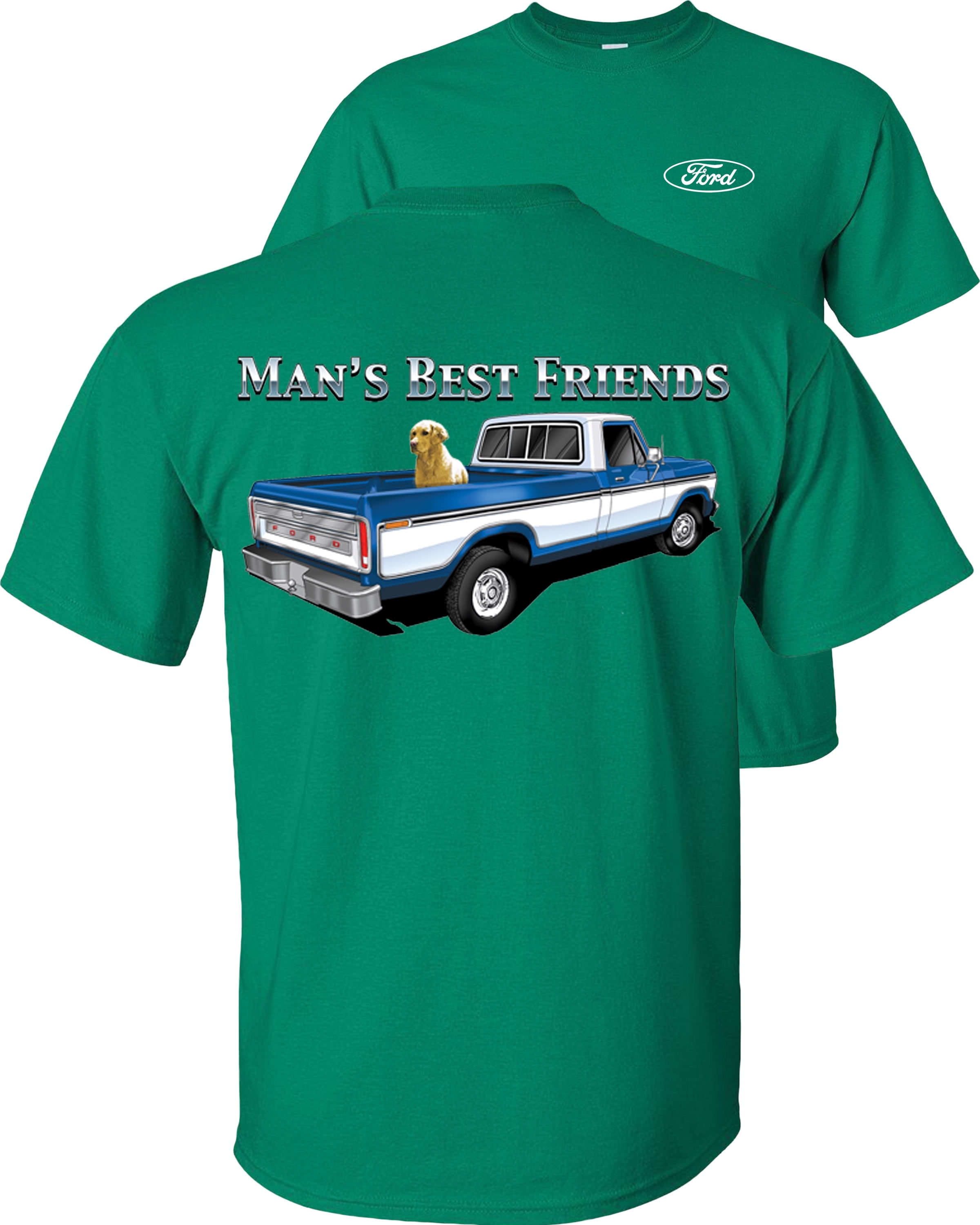 Fair Game Man's Best Friends Ford Trucks T-Shirt-Kelly-Green-S ...