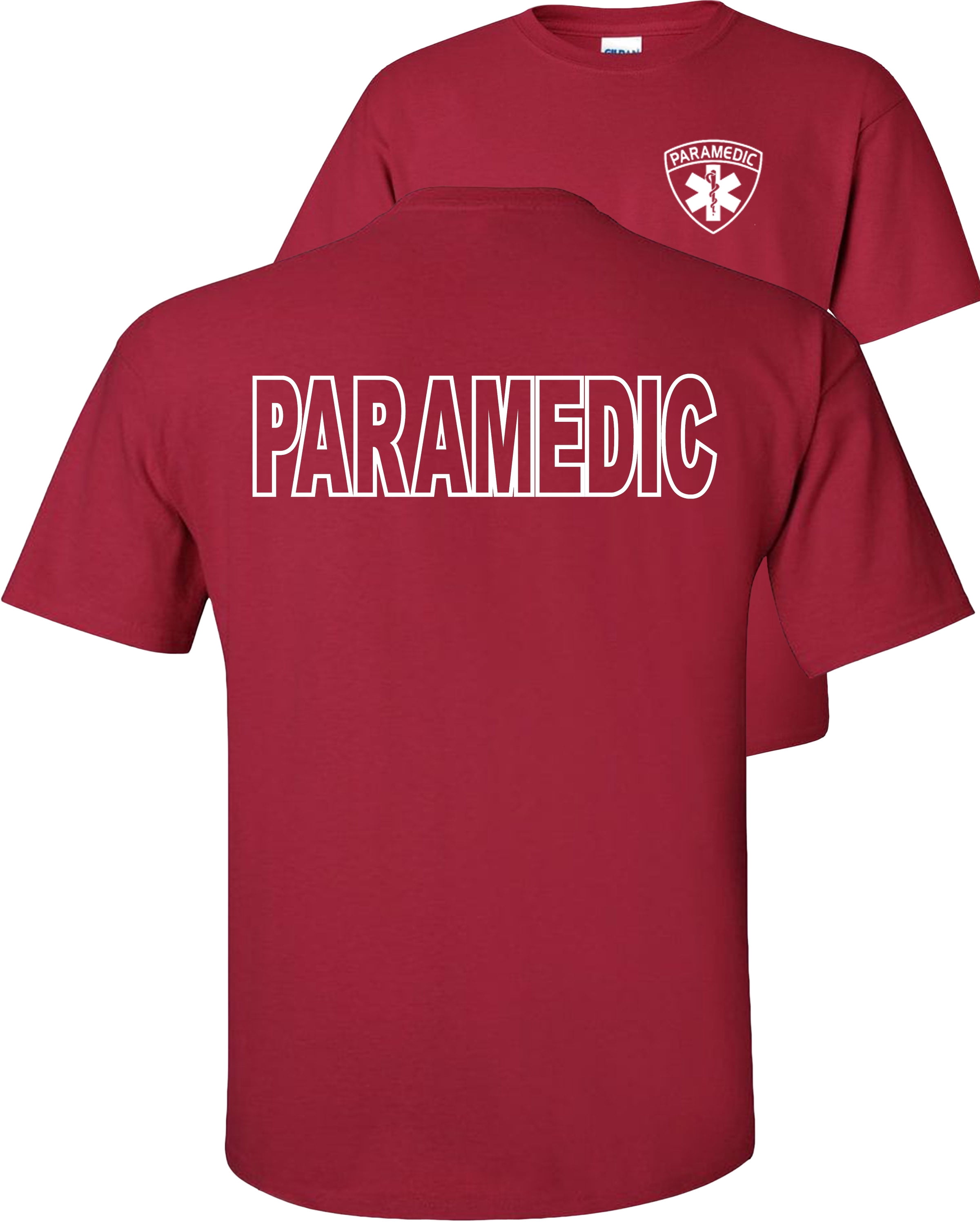 Fair Game Paramedic T-Shirt Emergency Medical Graphic Tee-Cardinal-M ...