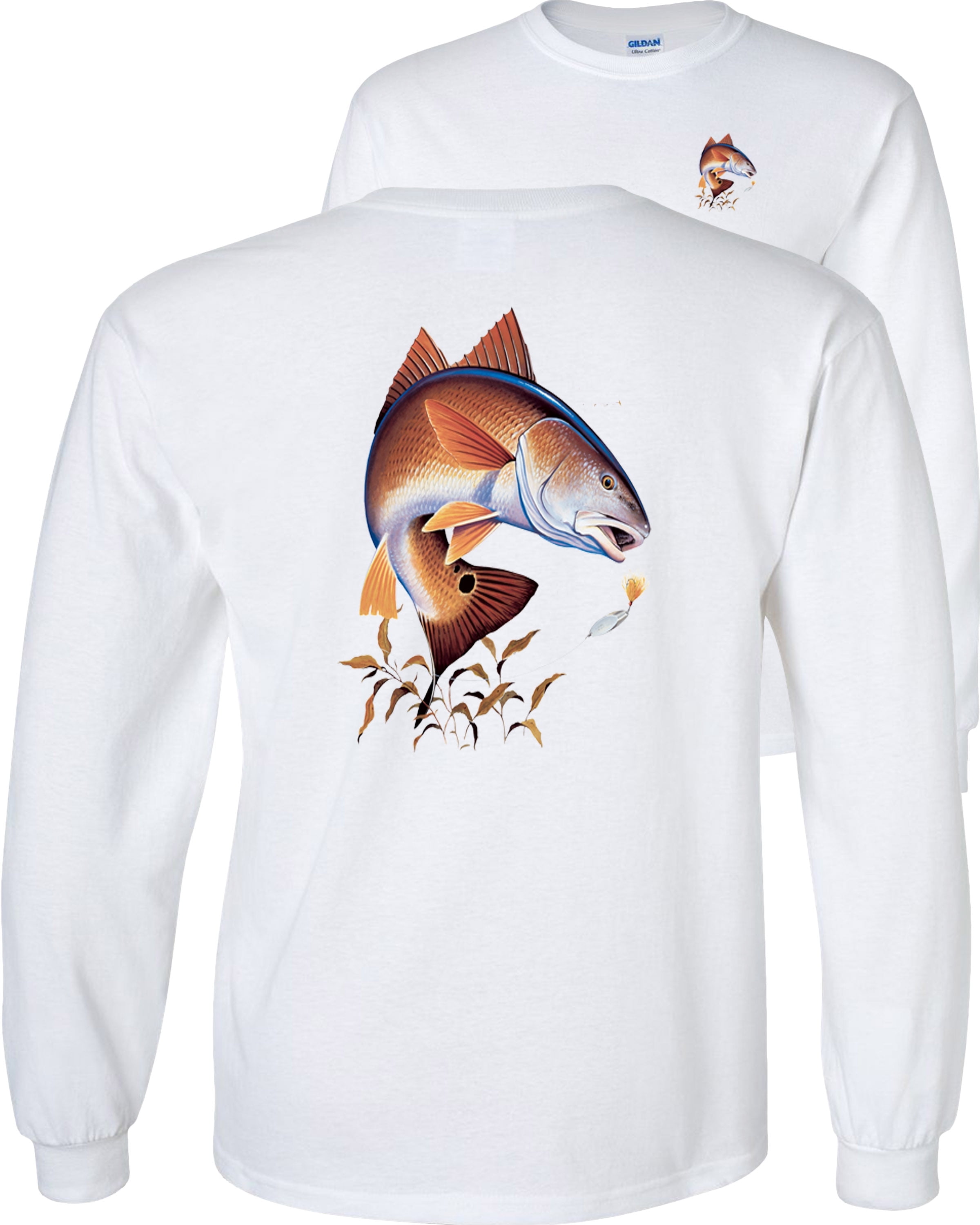 Fair Game Redfish Fishing Long Sleeve Shirt, red drum, Fishing Graphic ...