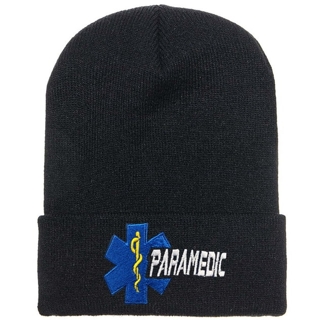 Fair Game Star of Life Paramedic Beanie Knit Cuffed Hat Emergency ...
