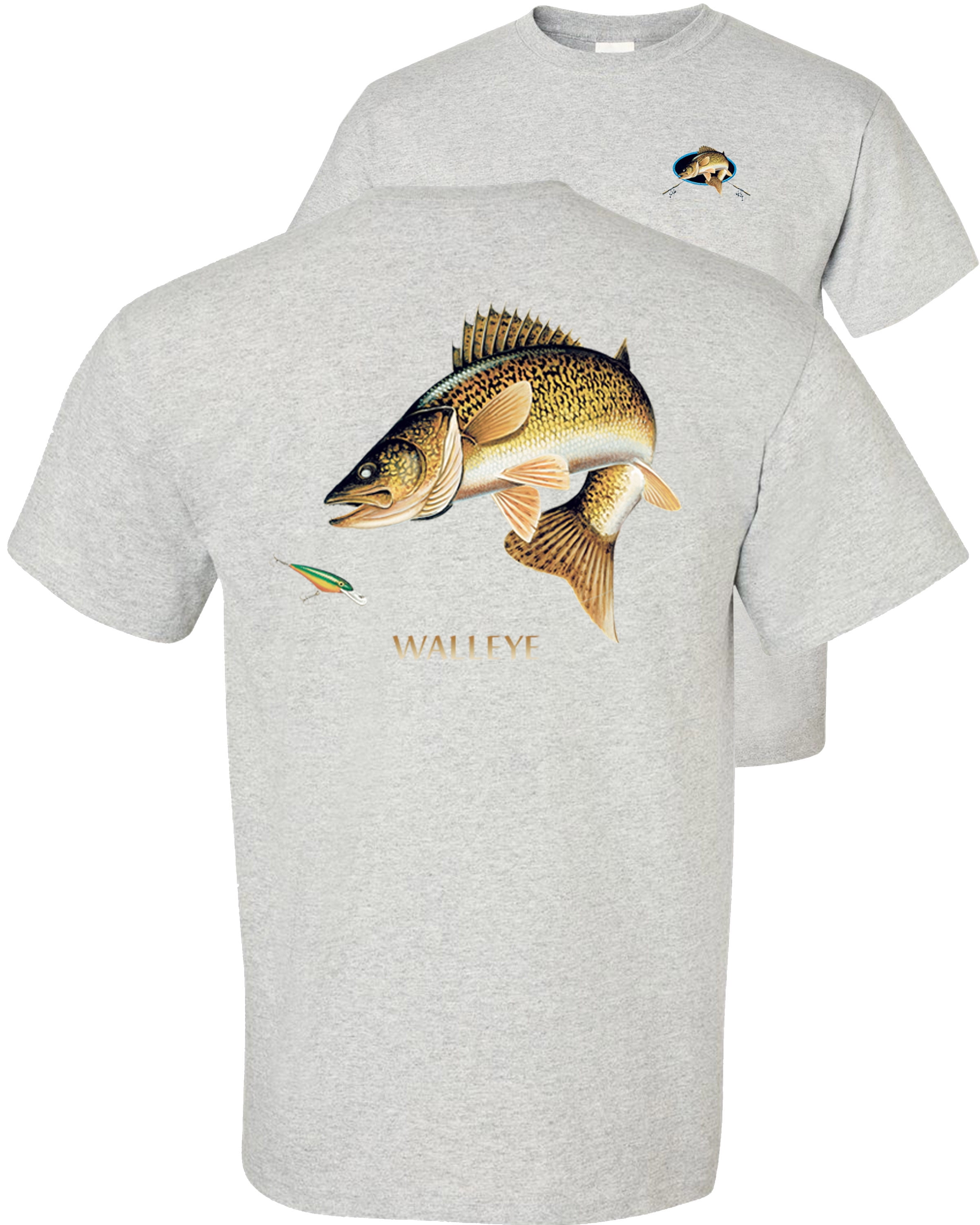 Fair Game Walleye Fishing T-Shirt, combination profile, Fishing Graphic ...