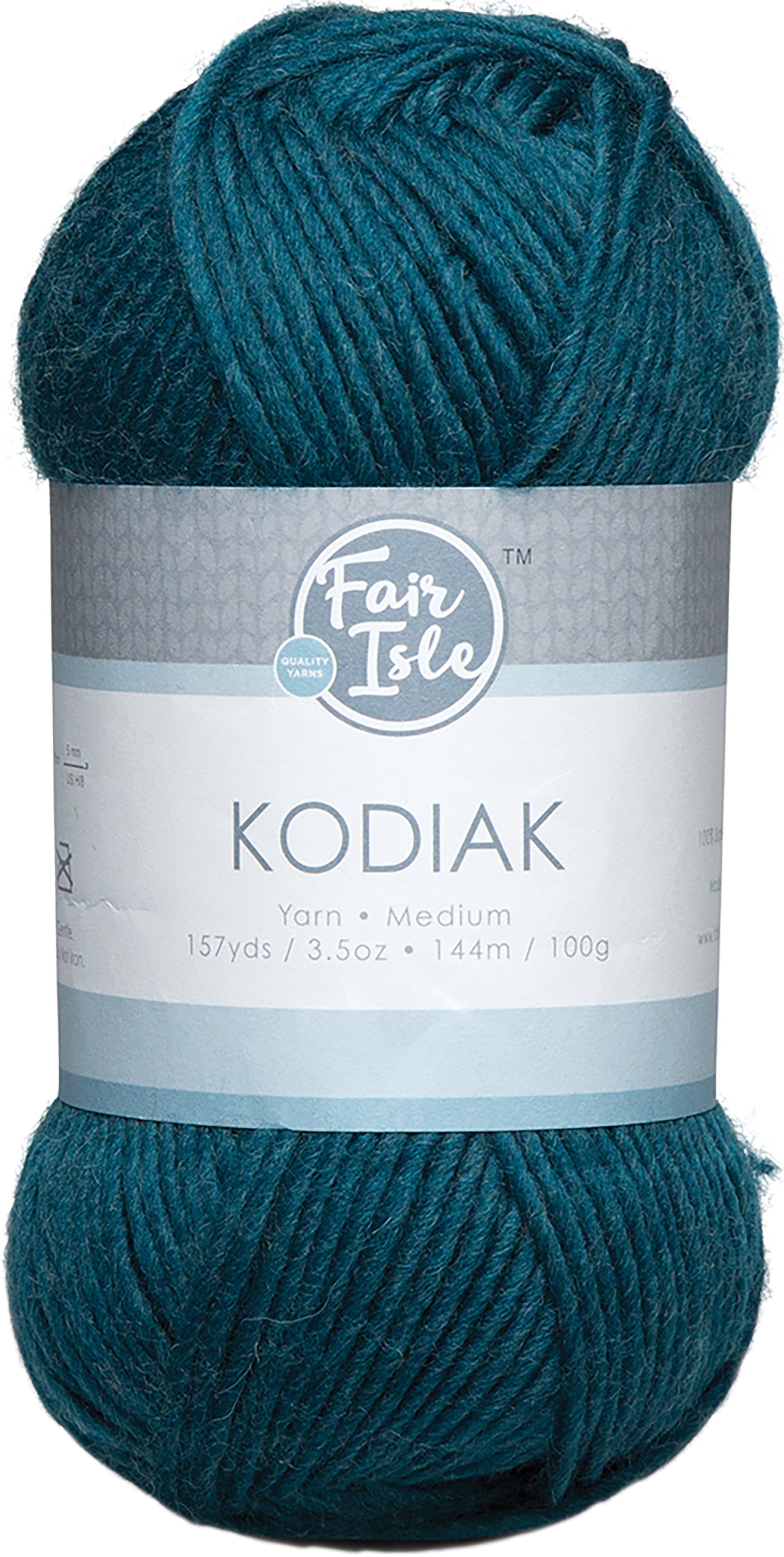 Fair Isle Kodiak Solid Color Yarn-Teal - Walmart.com