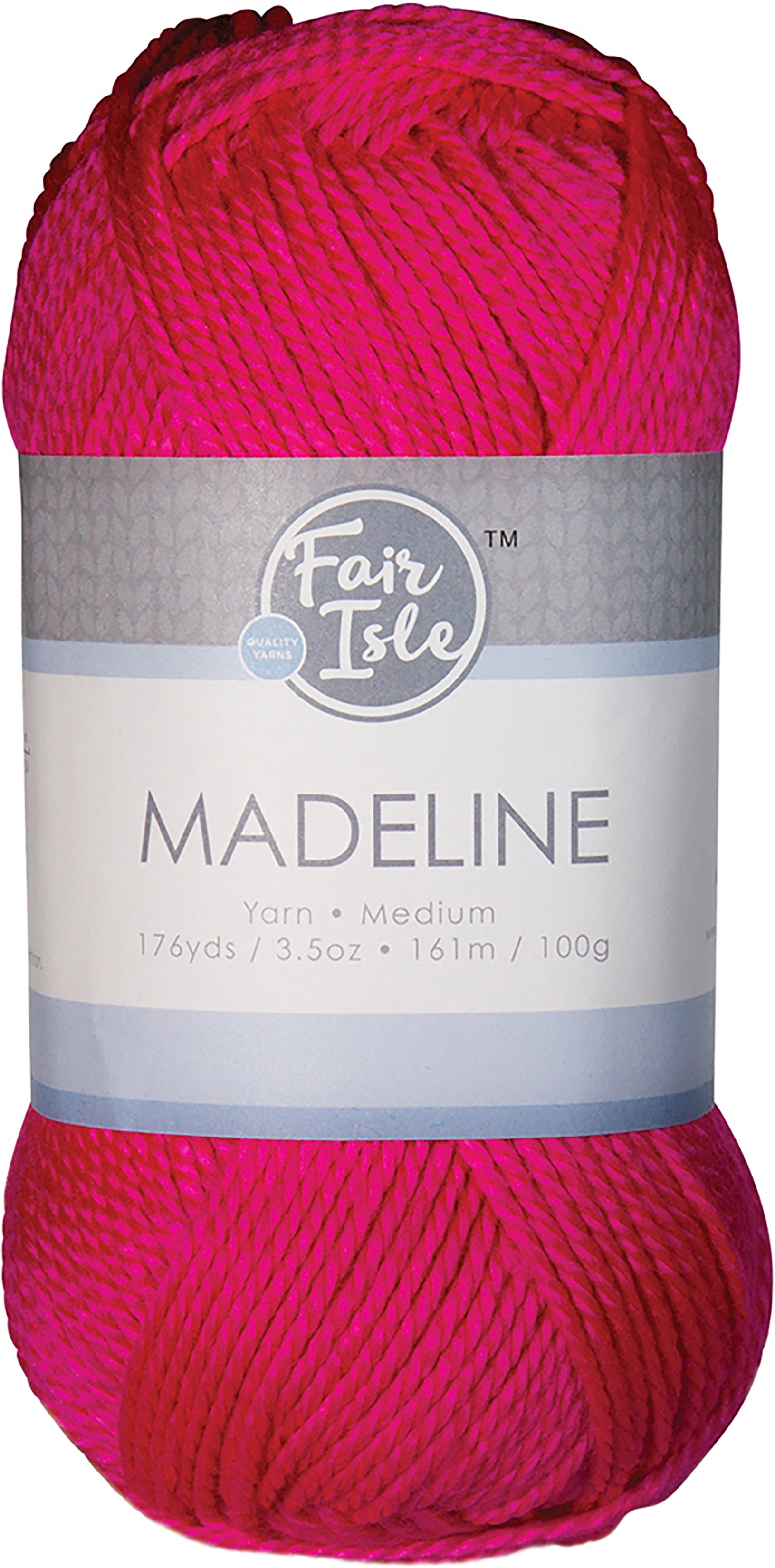 Fair Isle Madeline Yarn-Pink Shock - Walmart.com