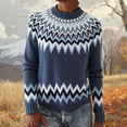 Fair Isle Sweater for Women Loose Fit Round Neck Sweater Comfortable ...