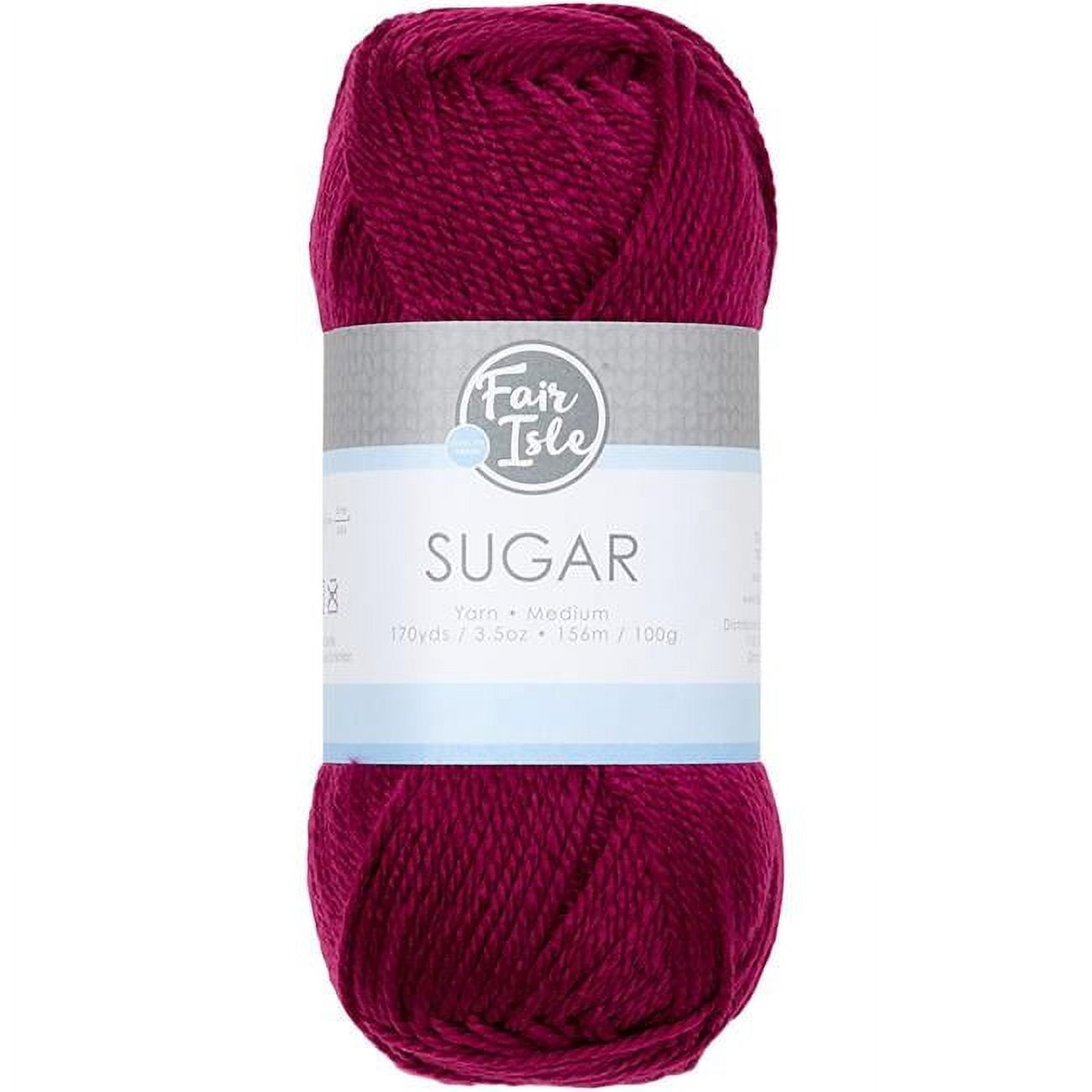 Fair Isle Yarn Sugar-Burgundy - Walmart.com