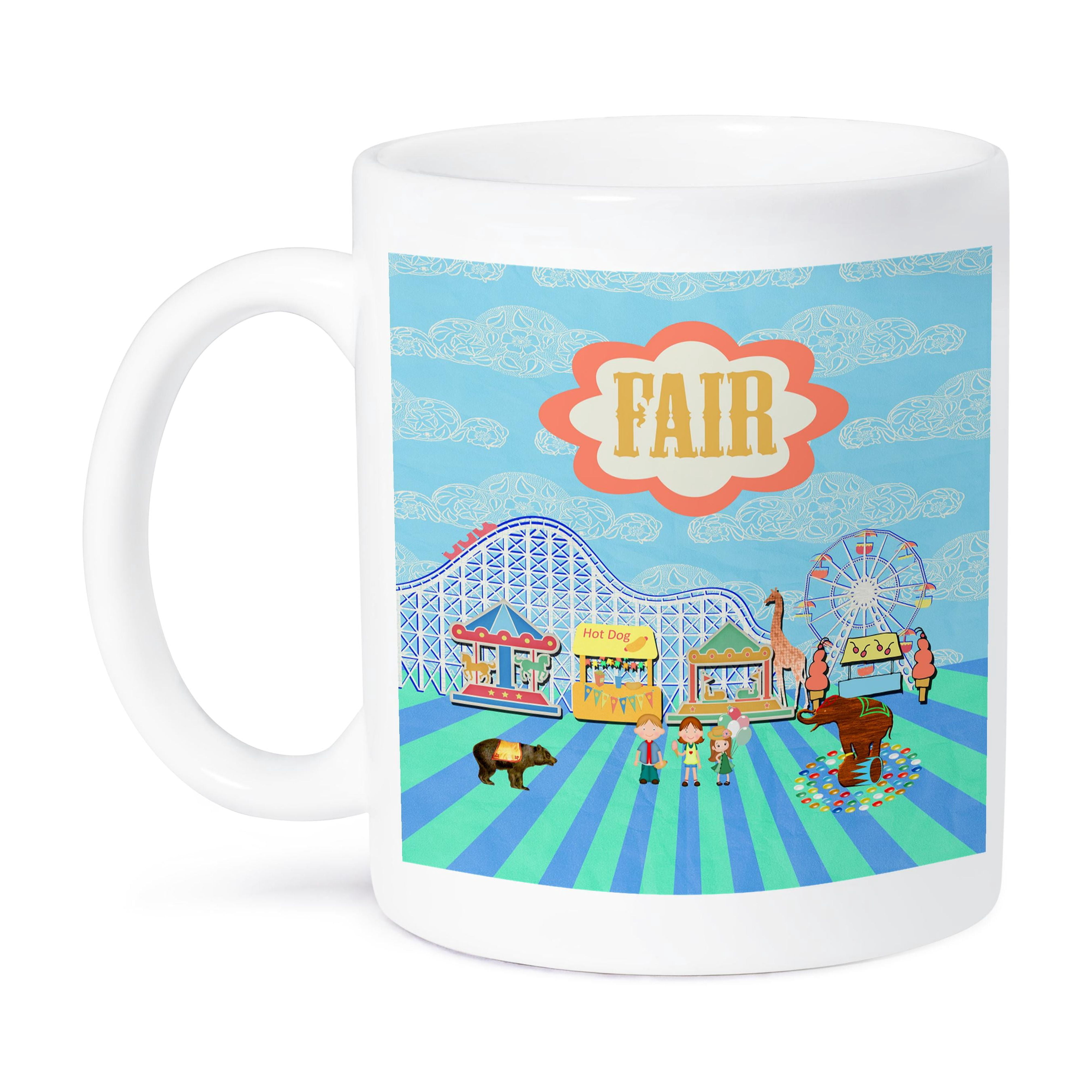 Fair, Roller Coaster, Ferris Wheel, Elephant, Bear, Carousel, 15oz Mug ...
