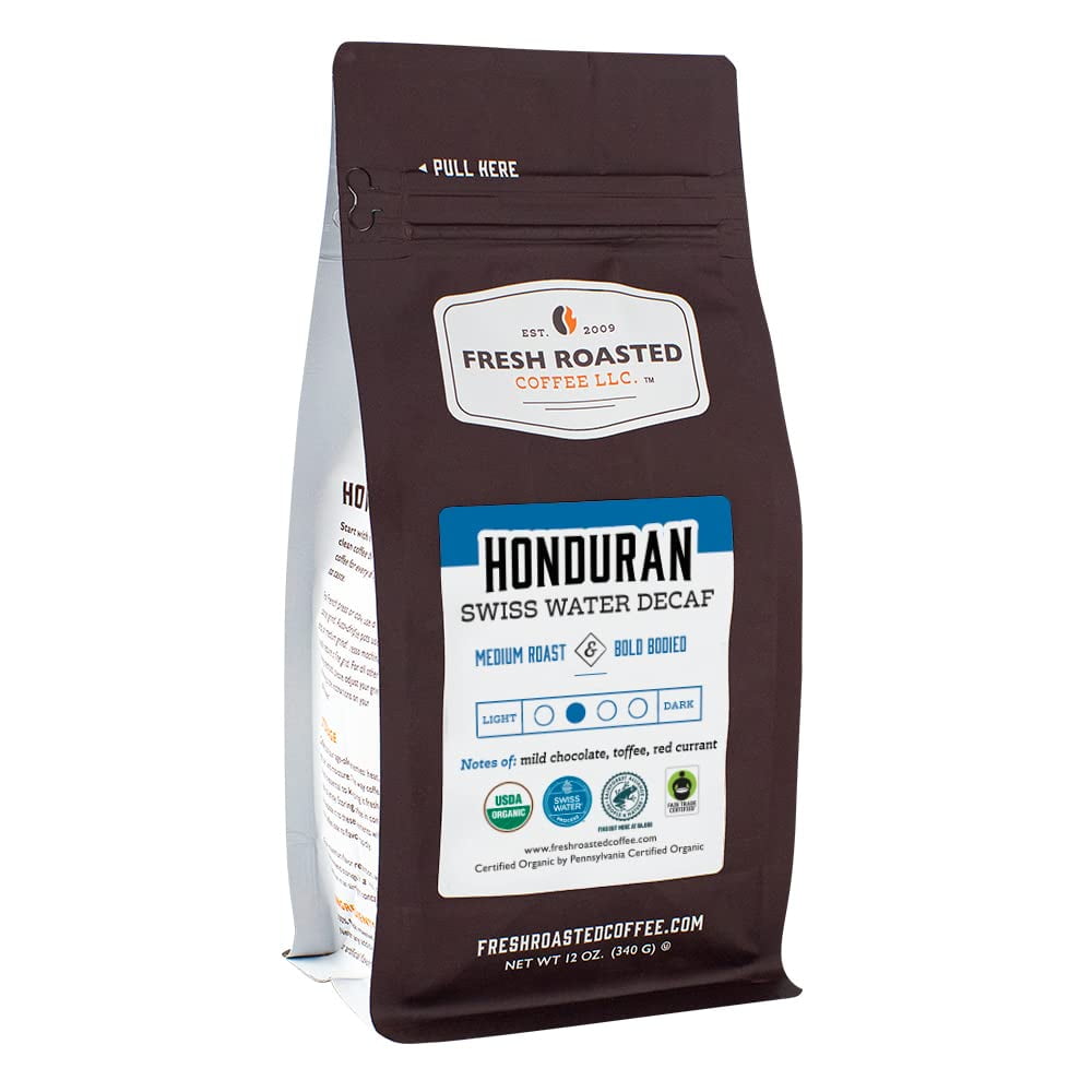 Fair Trade Organic Honduran Water-Processed Decaf, 12 oz, Kosher RFA ...