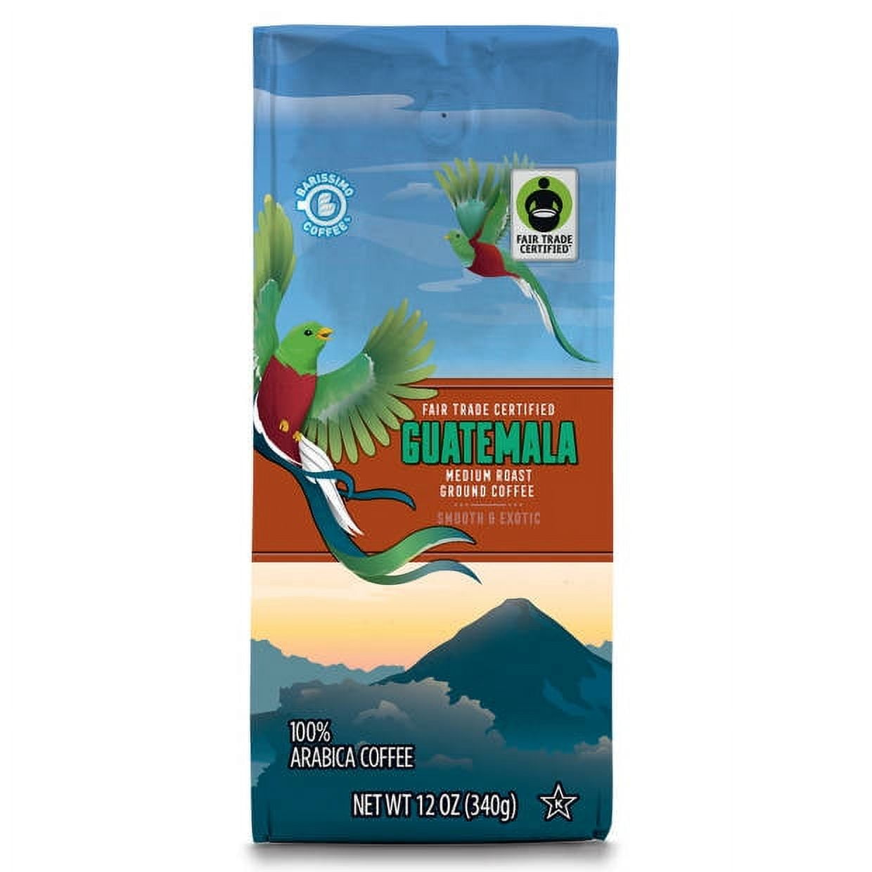 Fair Trade Single Origin Guatemala Medium Roast Ground Coffee, 12 oz ...