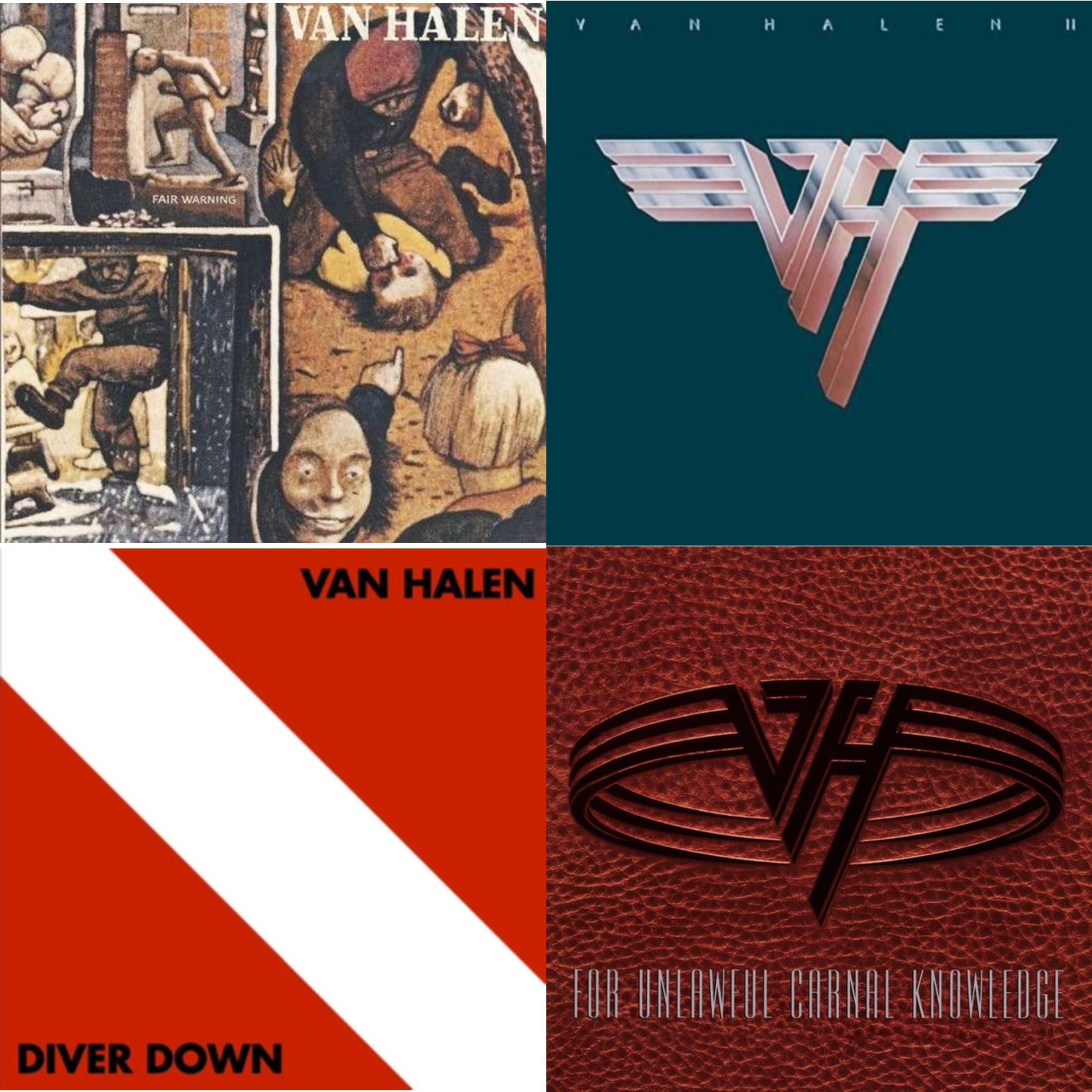 Fair Warning & Van Halen Ii (180G/Remastered) & Diver Down & For Unlawful Carnal Knowledge (2LP ...