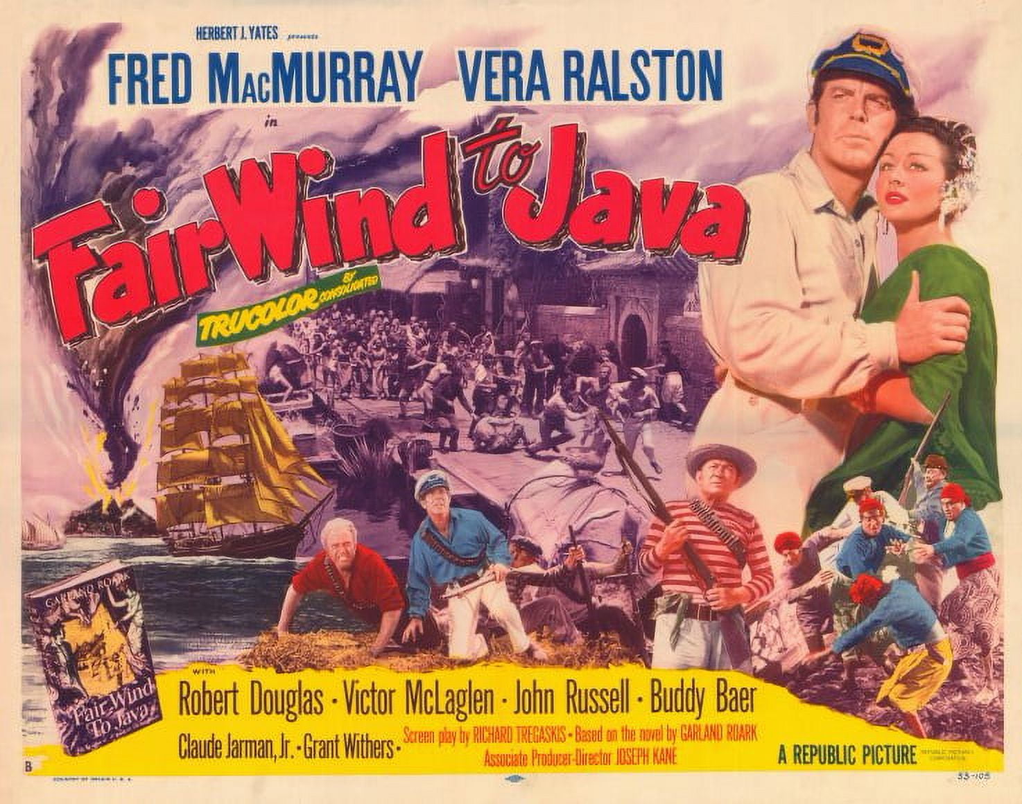 Fair Wind to Java (1953) 11x17 Movie Poster - Walmart.com