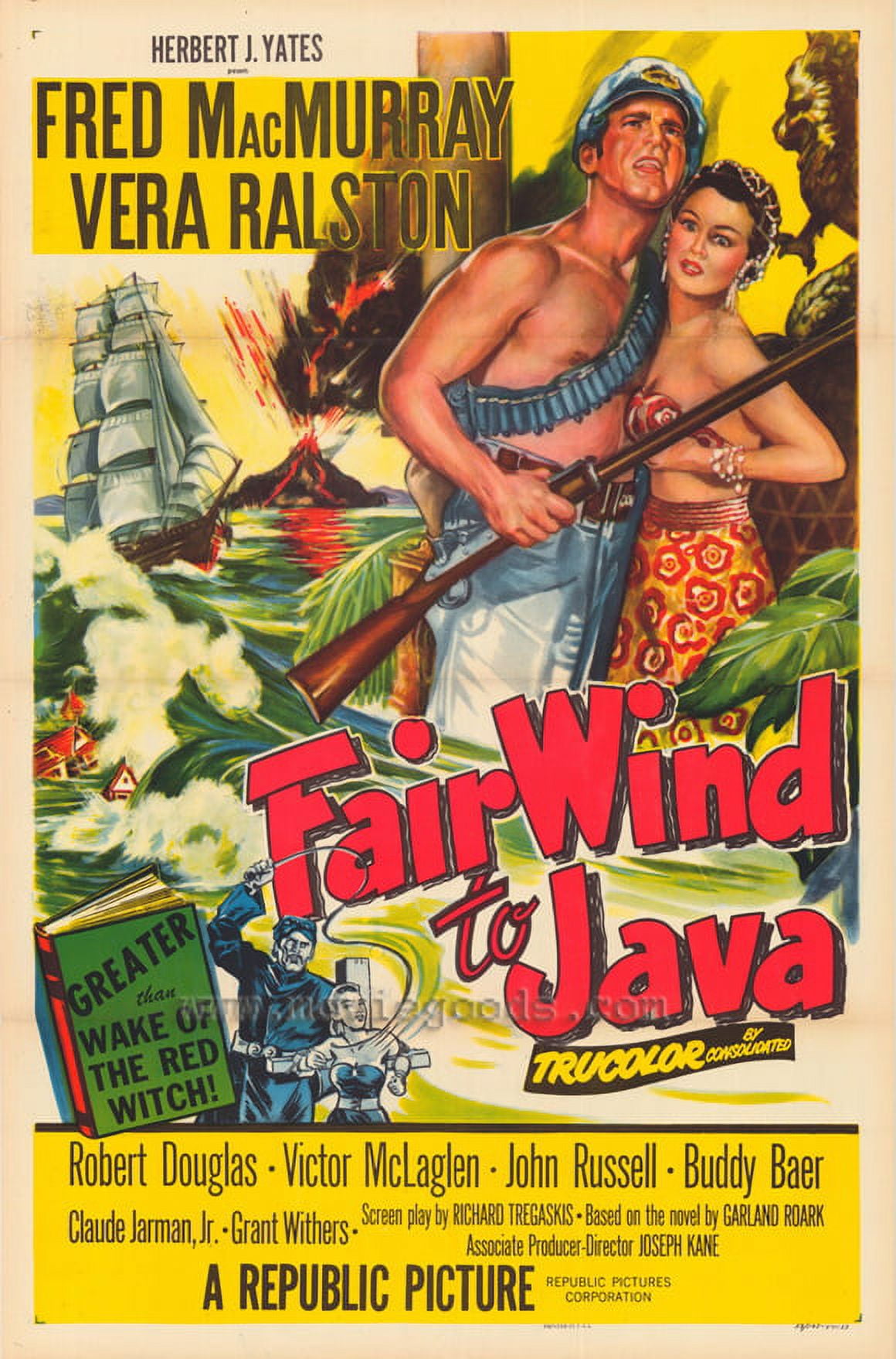 Fair Wind to Java - movie POSTER (Style A) (27" x 40") (1953) - Walmart.com
