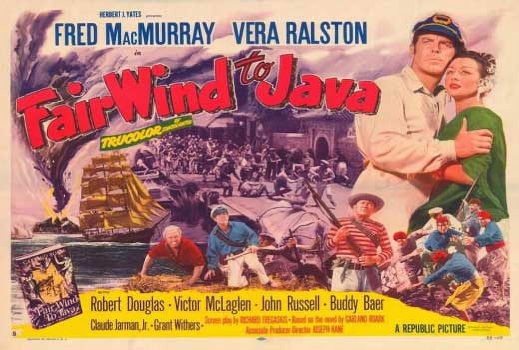 Fair Wind to Java - movie POSTER (Style B) (27" x 40") (1953) - Walmart.com