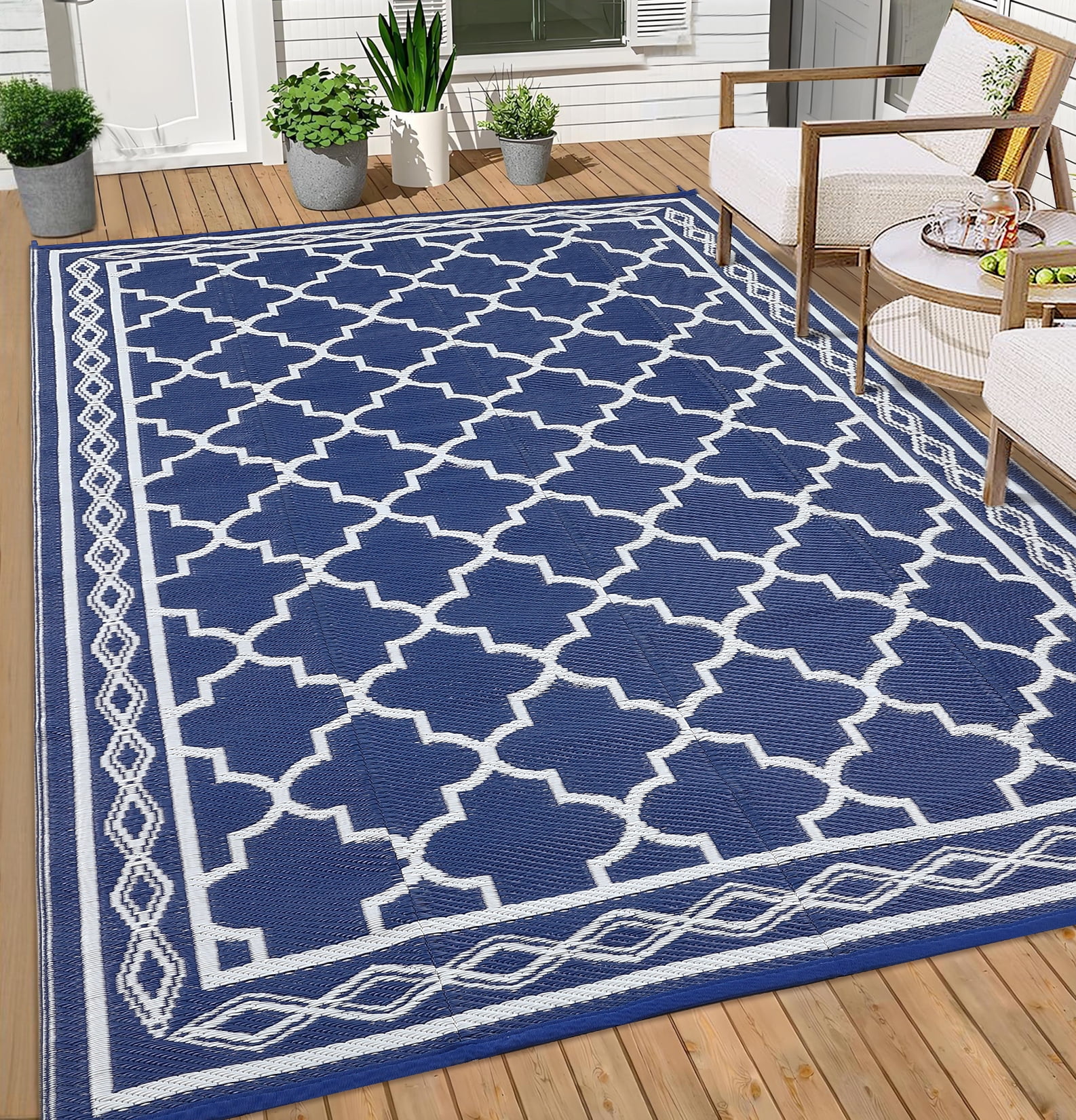 FairOnly 10'x20'Extra Large Outdoor Reversible Area Rugs for Camping RV ...