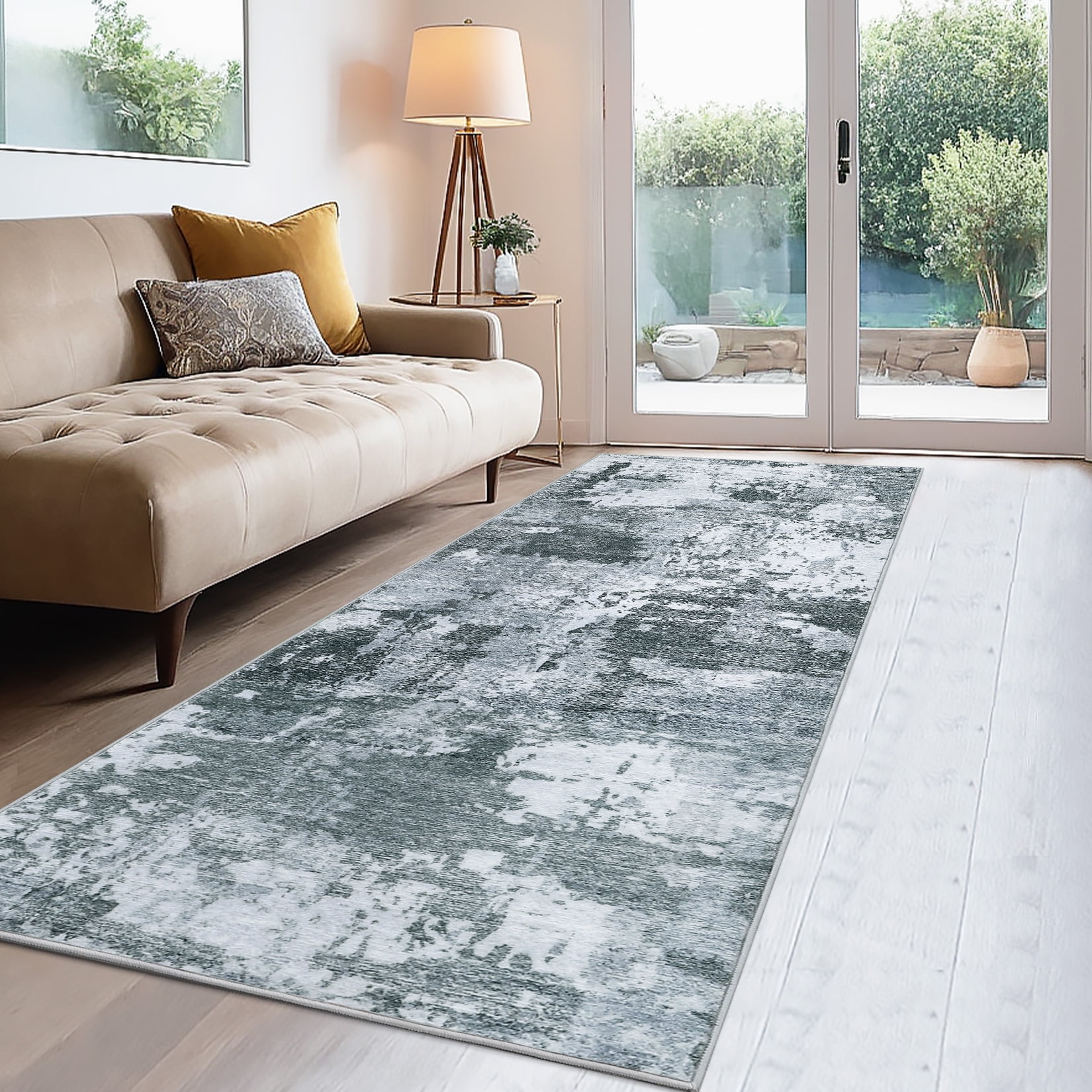 FairOnly 2'x6' Grey Machine Washable Runner Rugs for Hallway Entryway ...