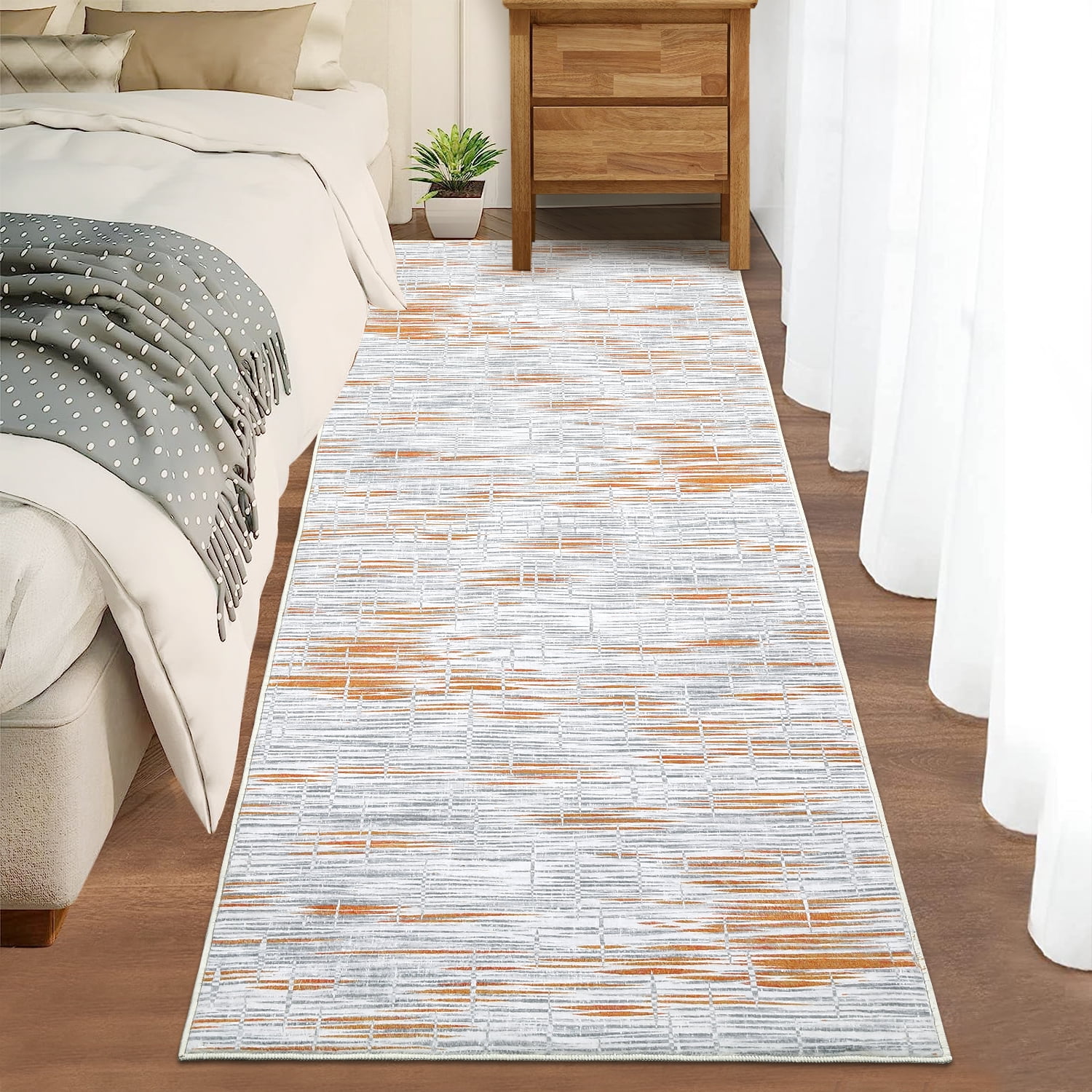 FairOnly 2'x6 Modern Indoor Runner Rugs for Hallway Machine Washable ...