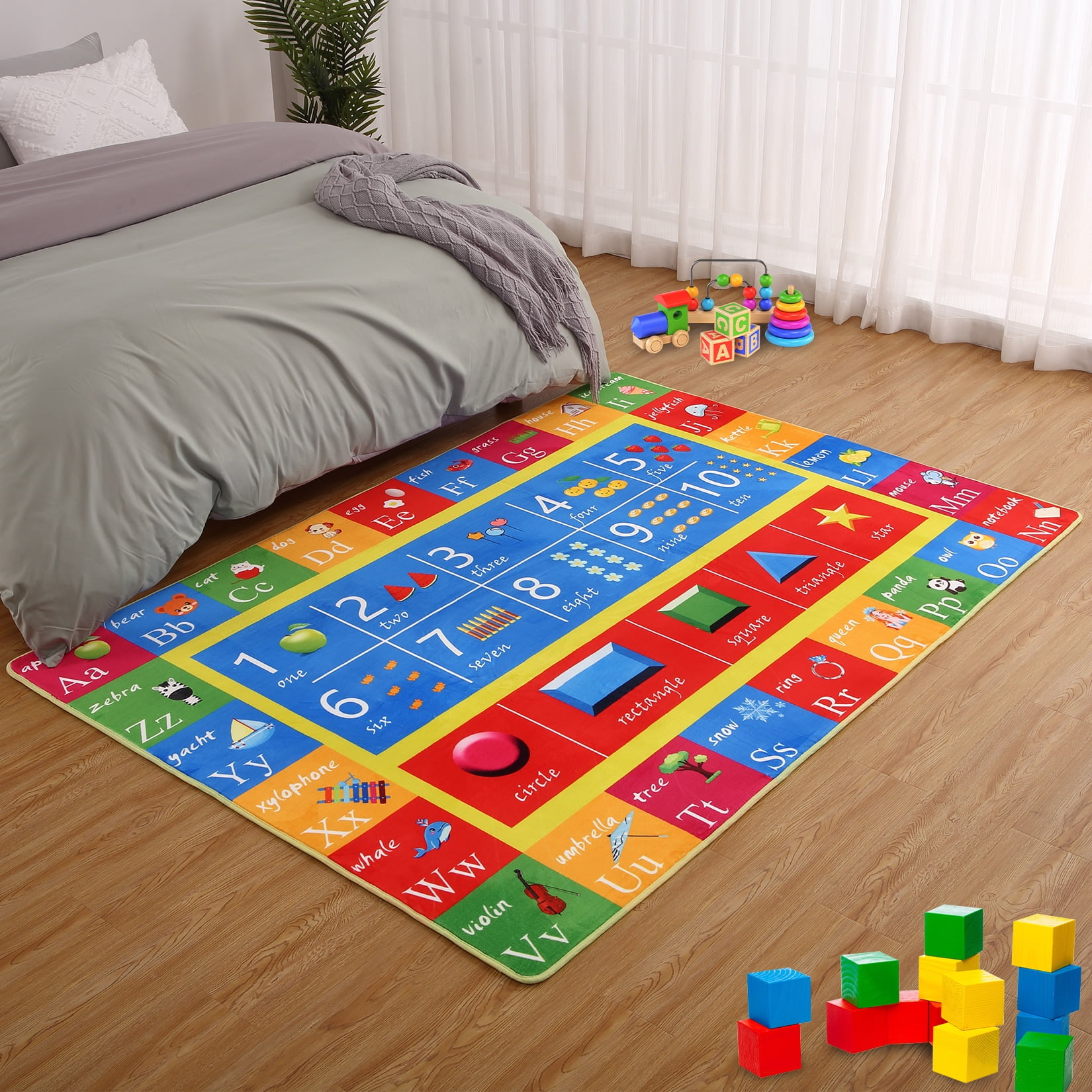 FairOnly 3'x5' Colorful Chidren Washable Area Rugs Kids Playmat ...